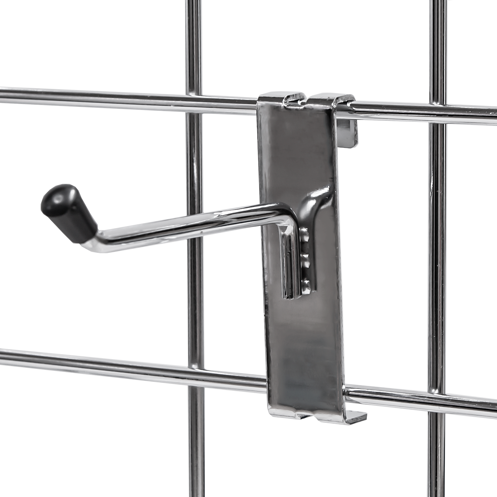 Grid Hooks - 100mm / 4inch Single Arm Prong in Chrome - Shop Fittings for Gridwall (J26)
