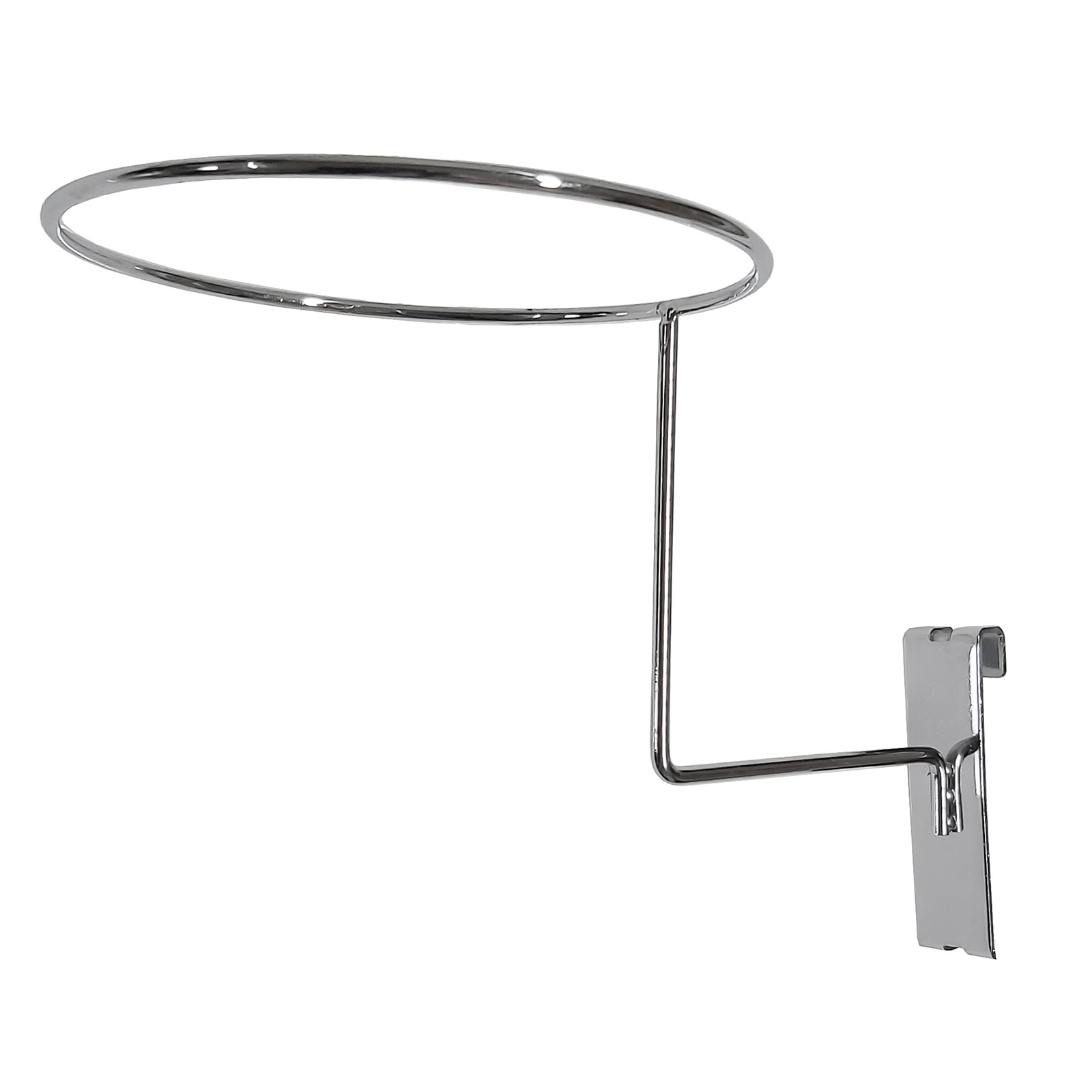 Large Grid Panel Millinery Arm to Fit Gridwall - For Hats & Caps - In Chrome (J56/L)