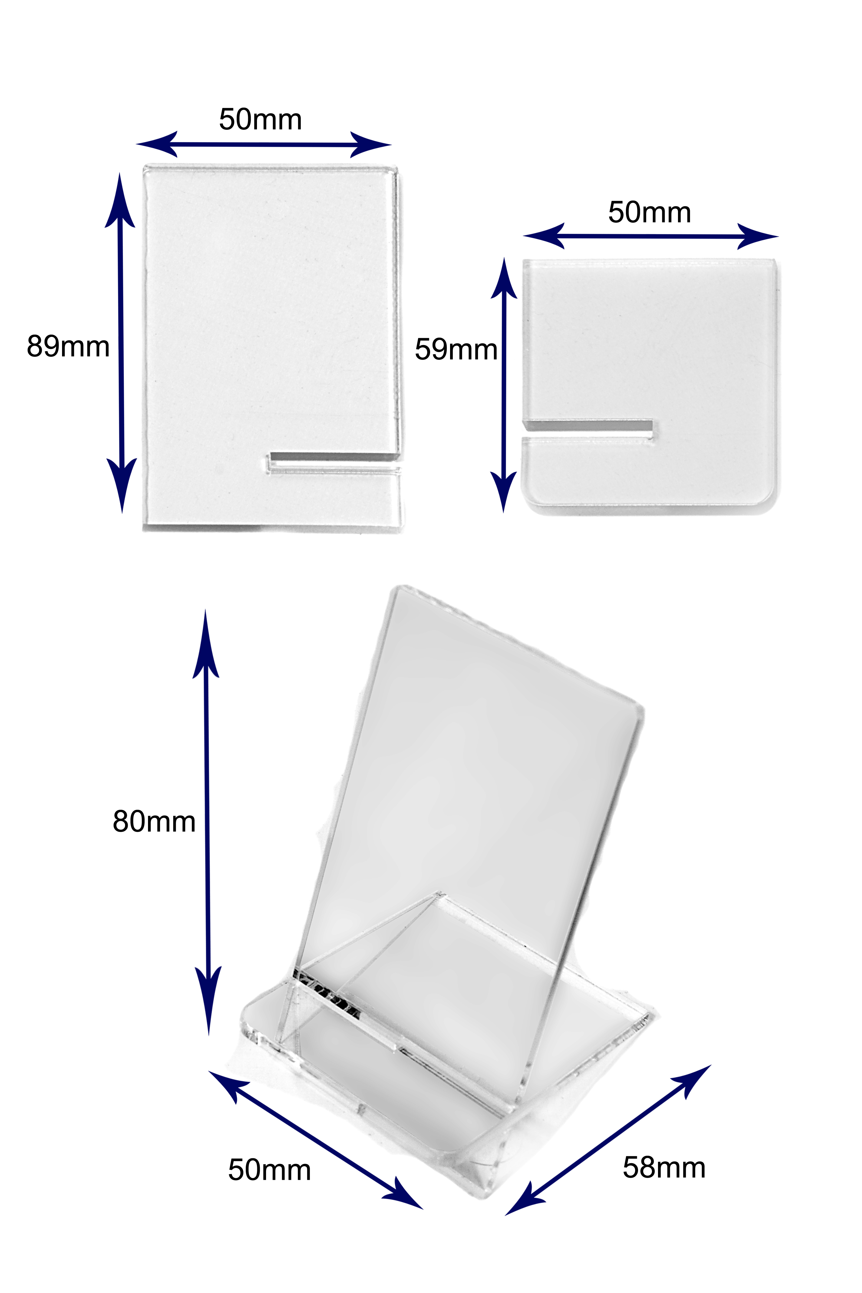 Acrylic Mobile Phone Holder Display in Clear (DS1)