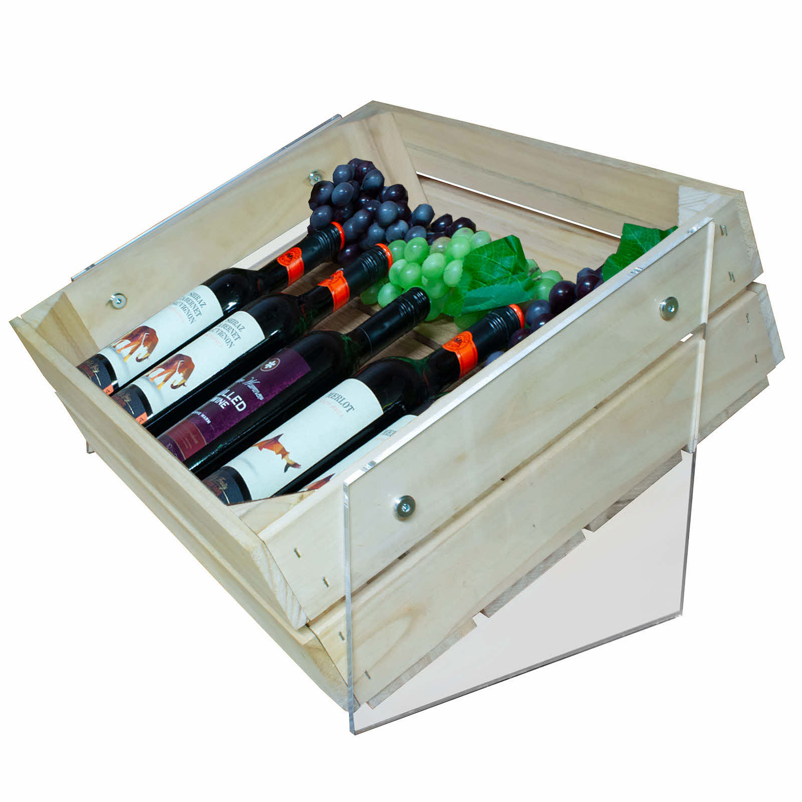 Half Crate 2 Tier Counter Stand With Acrylic Legs (CRATE/T2)