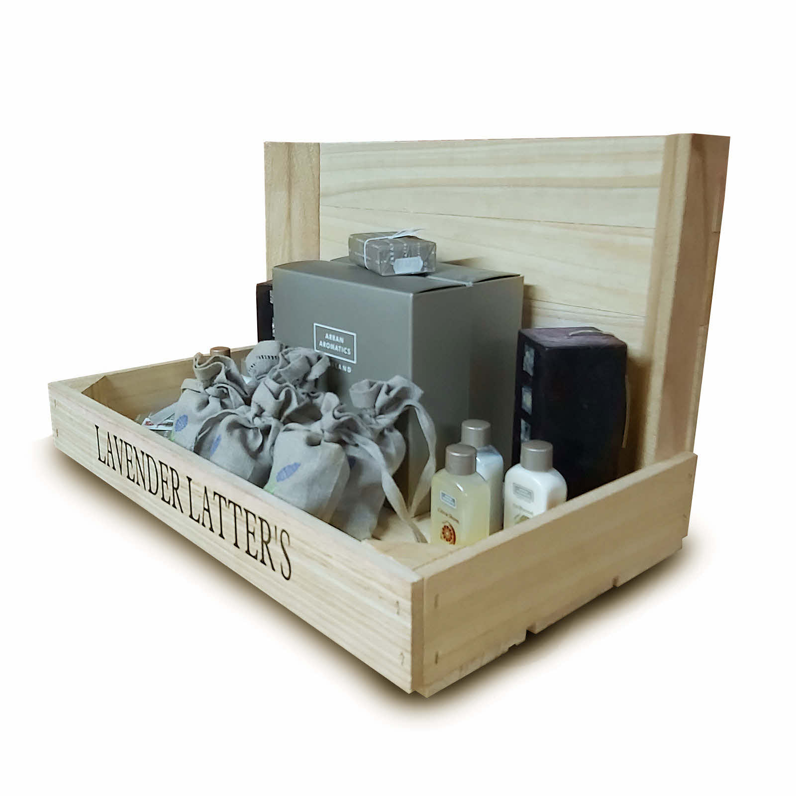 Counter Bushel Box Stand With Black Wire Stand & 2 x Hambledon Oak ...