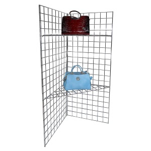 Grid Corner Shelf to Fit Gridwall for Retail Display - 3 Finishes (J22)
