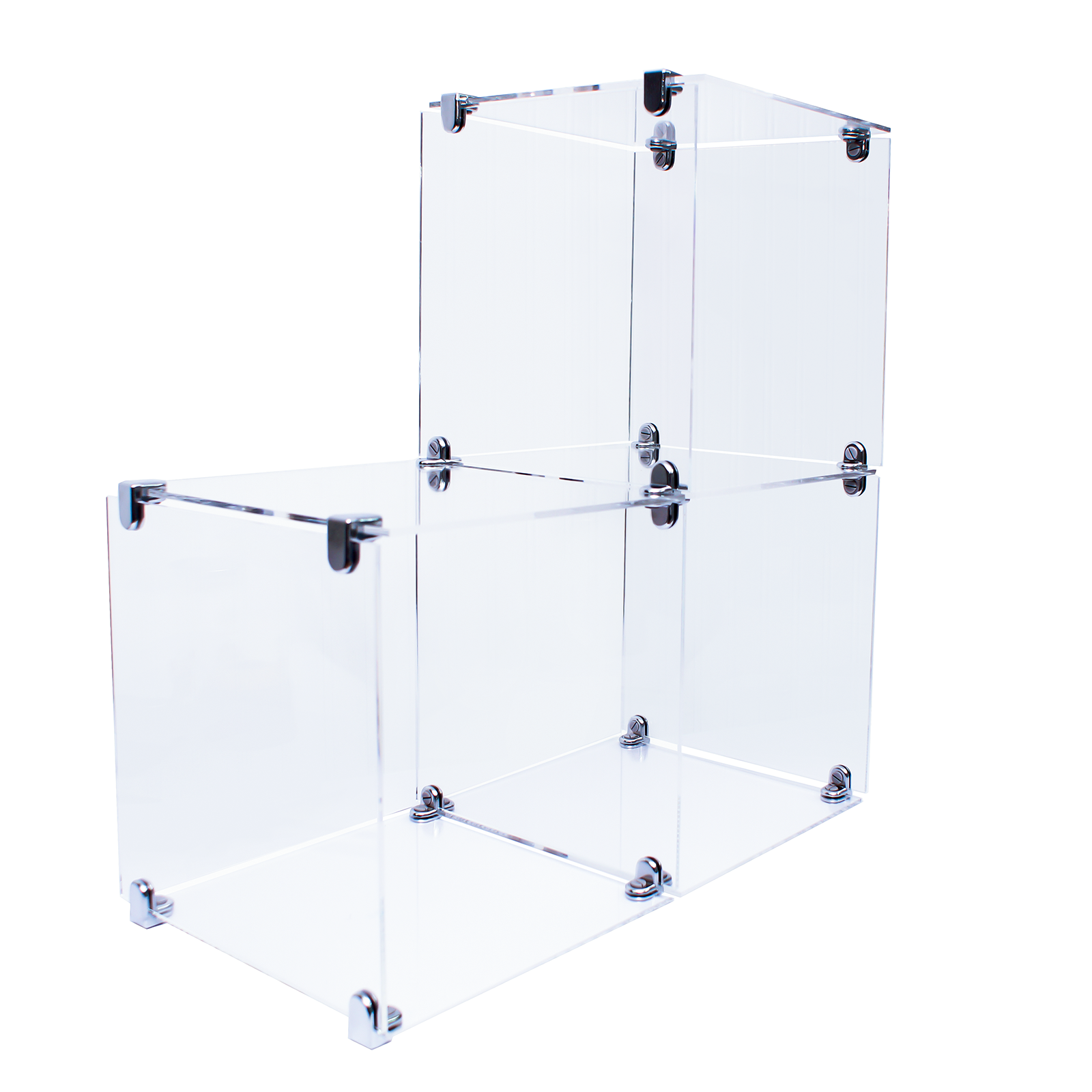 2x2 Stepped Cube - Acrylic Modular Display System (DSCUBE2x2s)