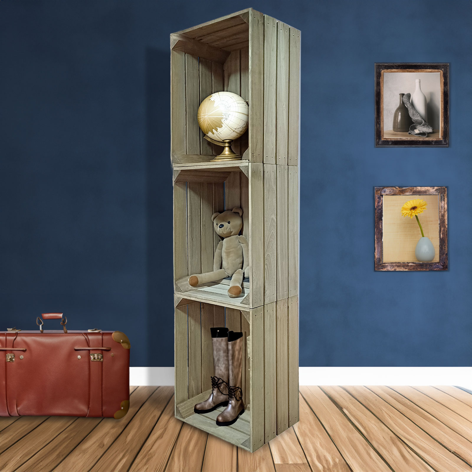 Crate Store - 3 Portrait Crate Tower Retail Display (CRATE/15)