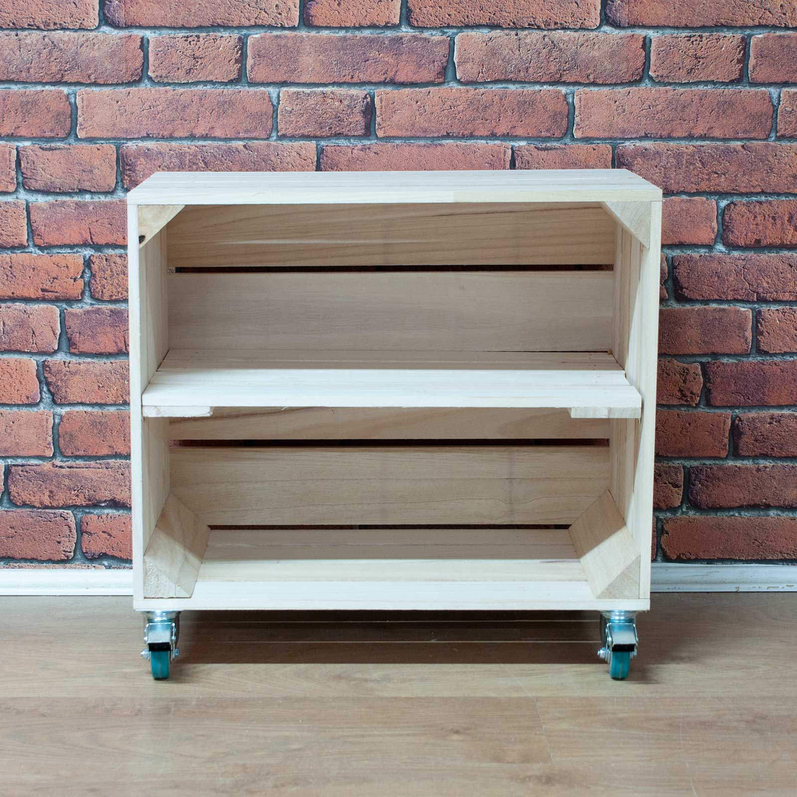 Crate Store - Landscape Crate Side Table With Wheels Retail Display ...