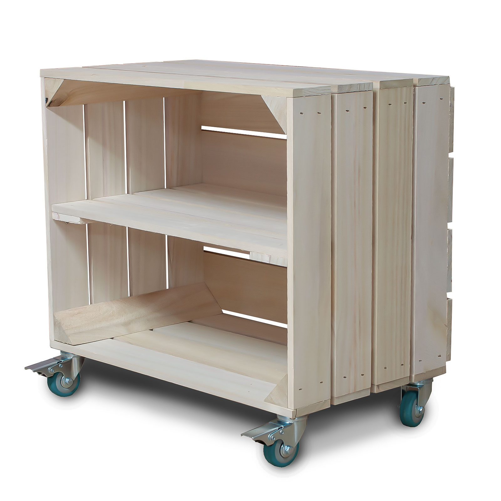 Crate Store - Landscape Crate Side Table With Wheels Retail Display ...