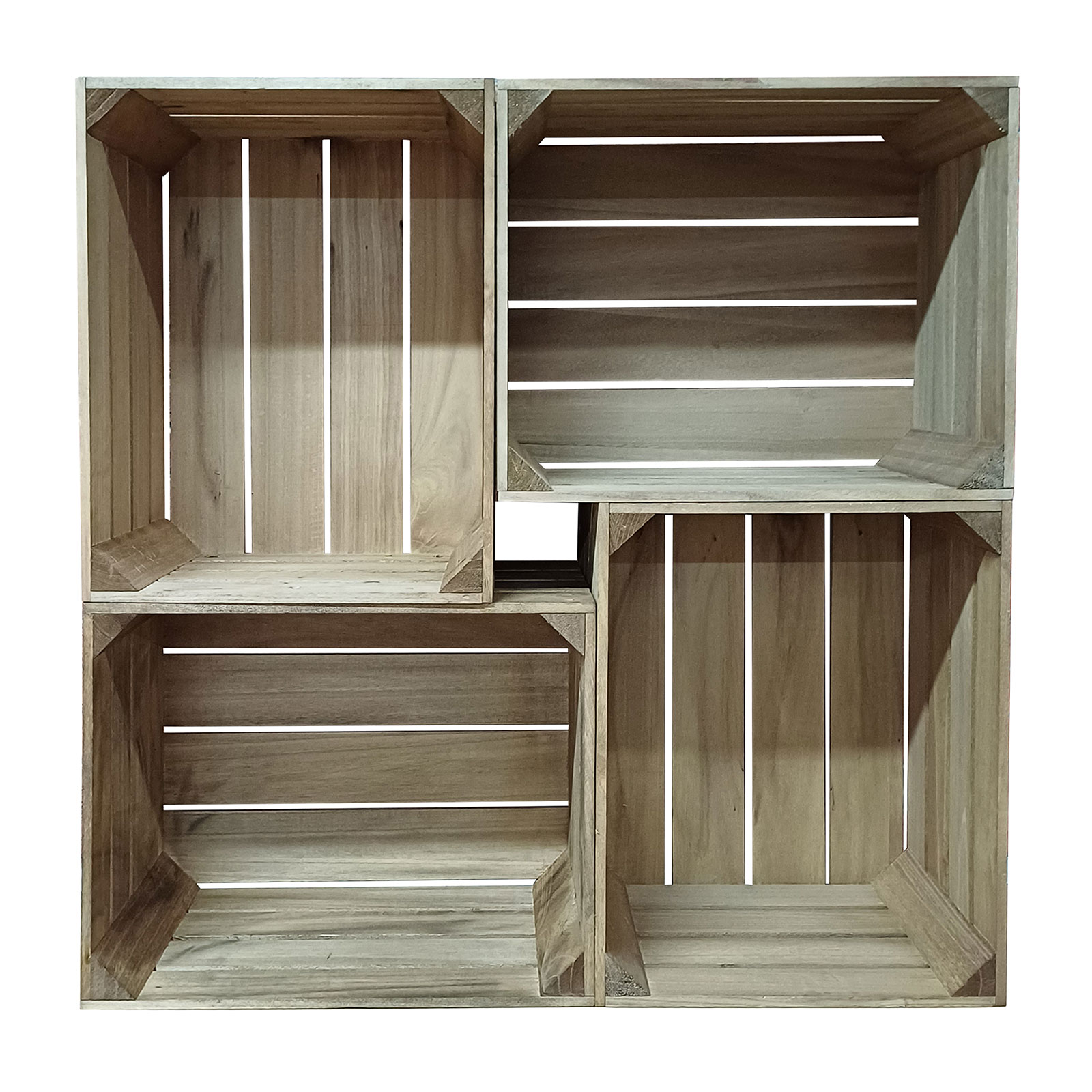 Crate Store - 4 Crate Square Shelving Display with Optional Base (CRATE/3)