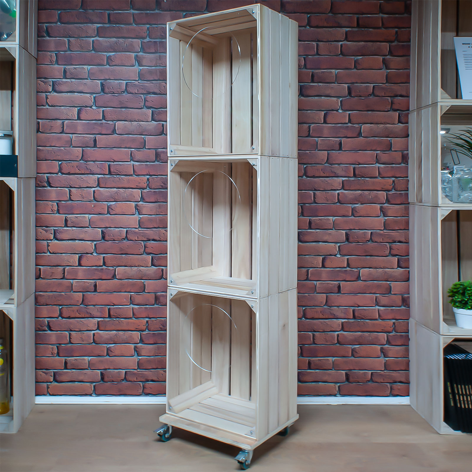 Crate Store - 3 Crate Merchandiser Display with Acrylic Fronts (CRATE/4)