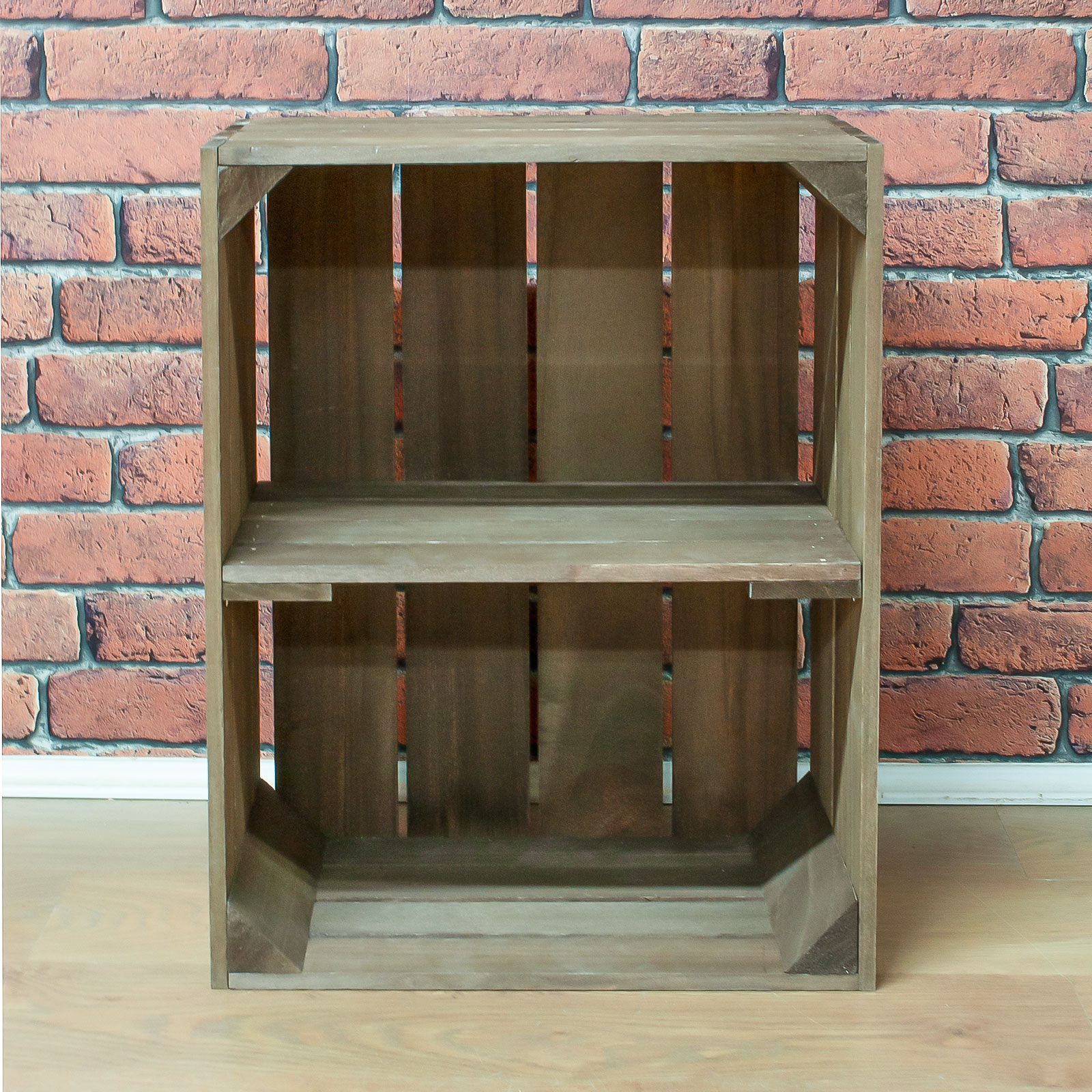 Single Wooden Crate With Shelf- 500x400x300mm - Shop Home Display ...