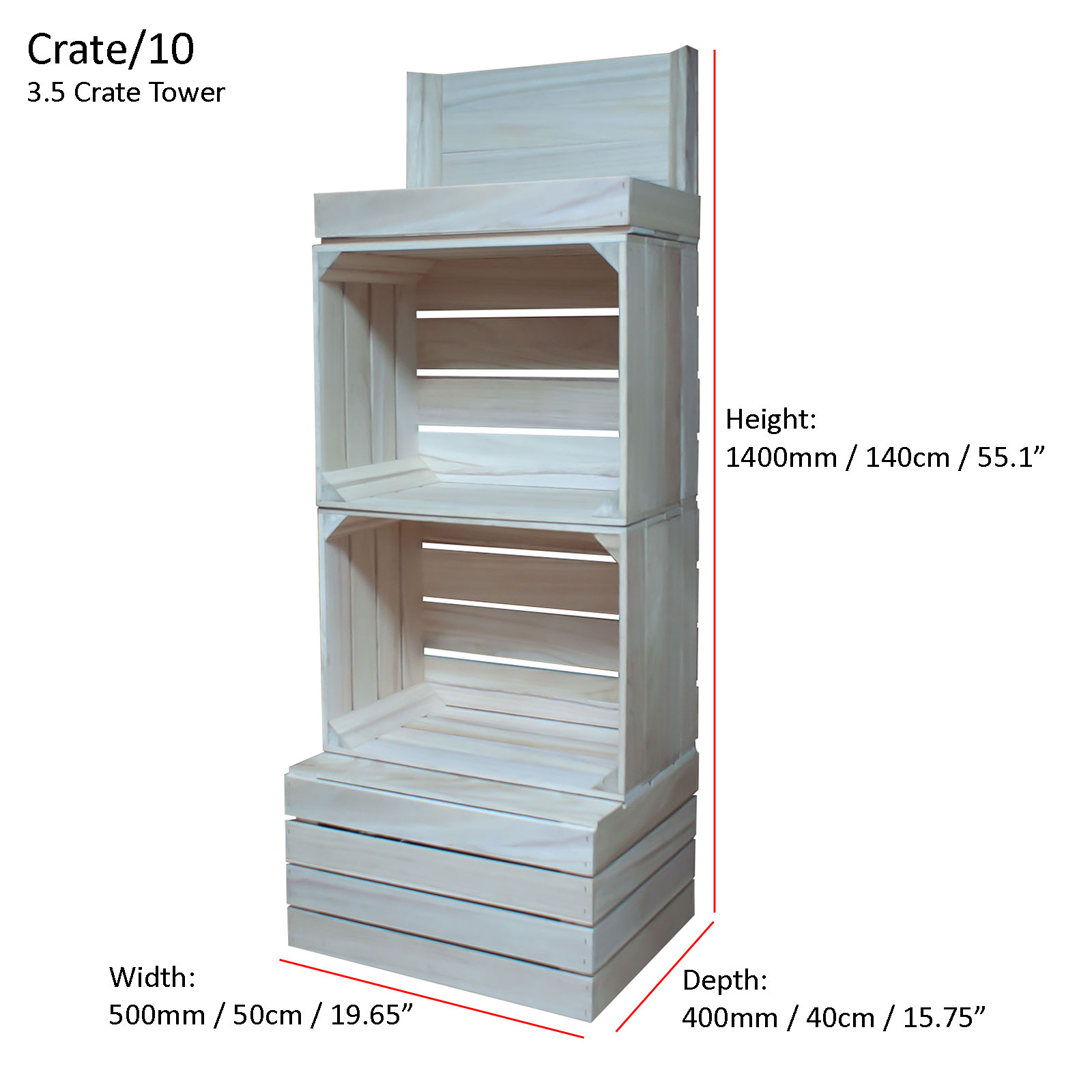 Crate Store - 3.5 Crate Tower Display (CRATE/10)