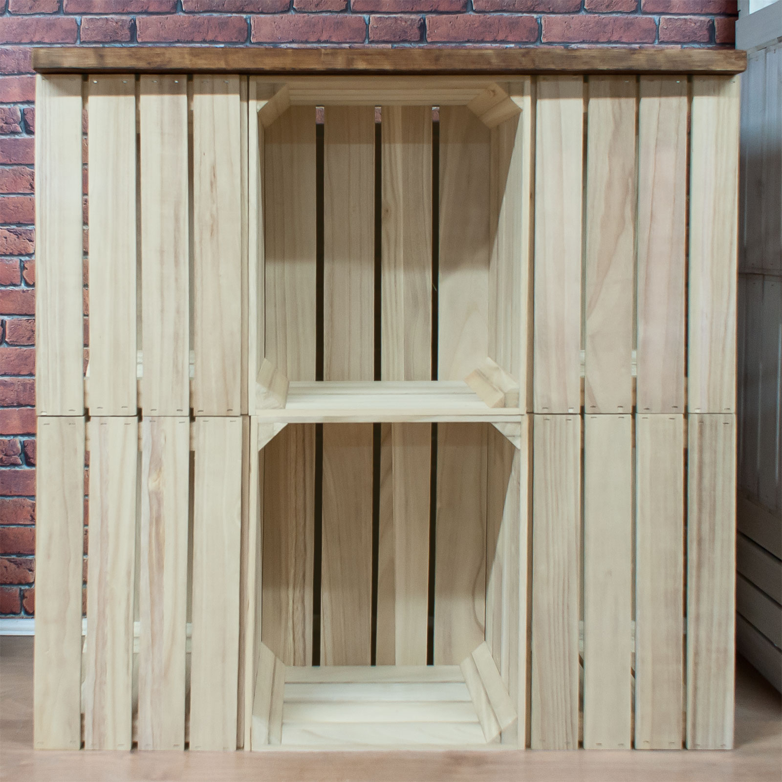 Crate Store - 6 Crate Till Stand Display with Scaffold Board Top (CRATE/11)
