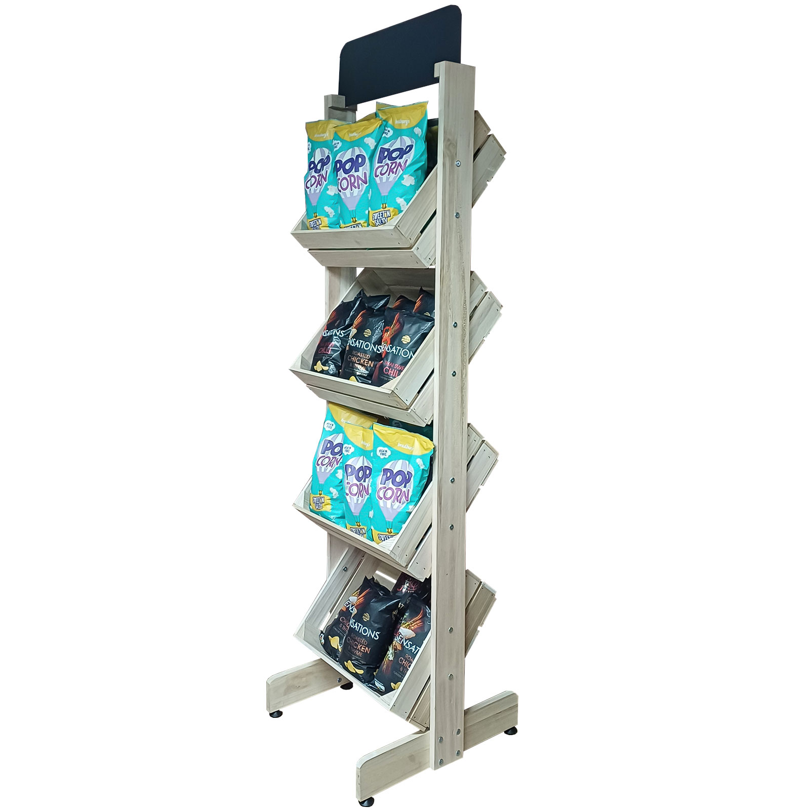 Crate Store - 4 Angled Crate Retail Display Stand (CRATE/24)