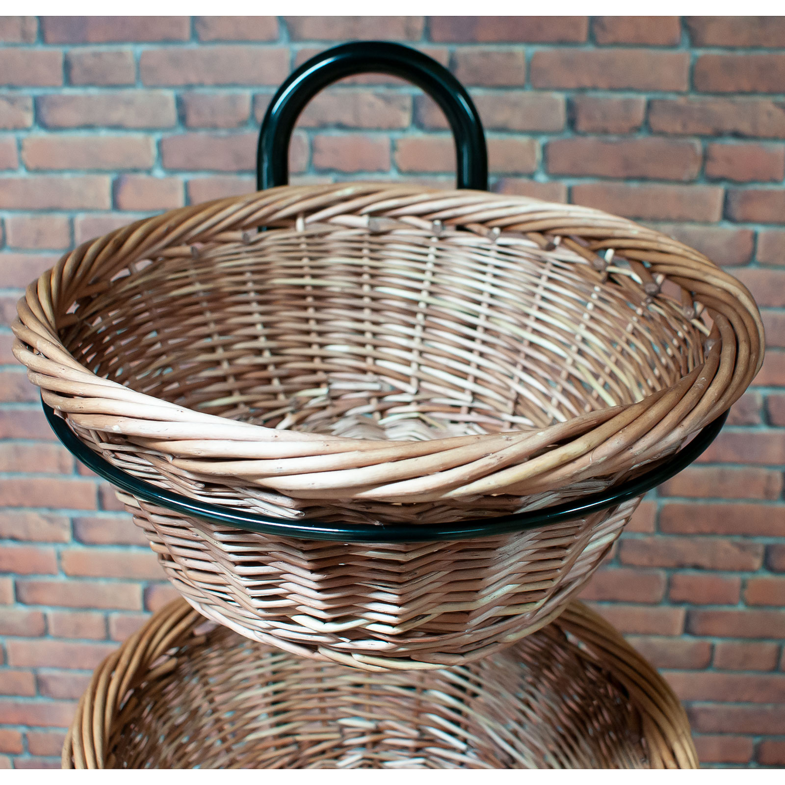 Basket Stand - 4 Tier Wicker Basket Display for Bread, Crisps, Snacks (DA1)