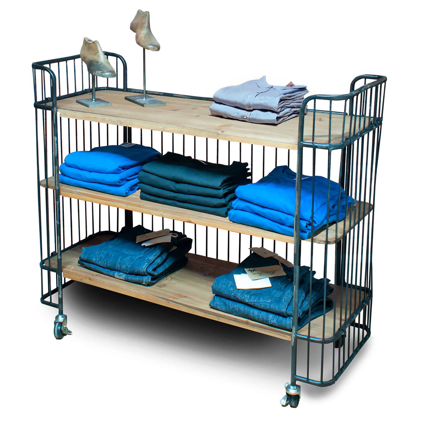 Shelving Display - Industrial Style 3 Shelf Home Retail Shelving ...