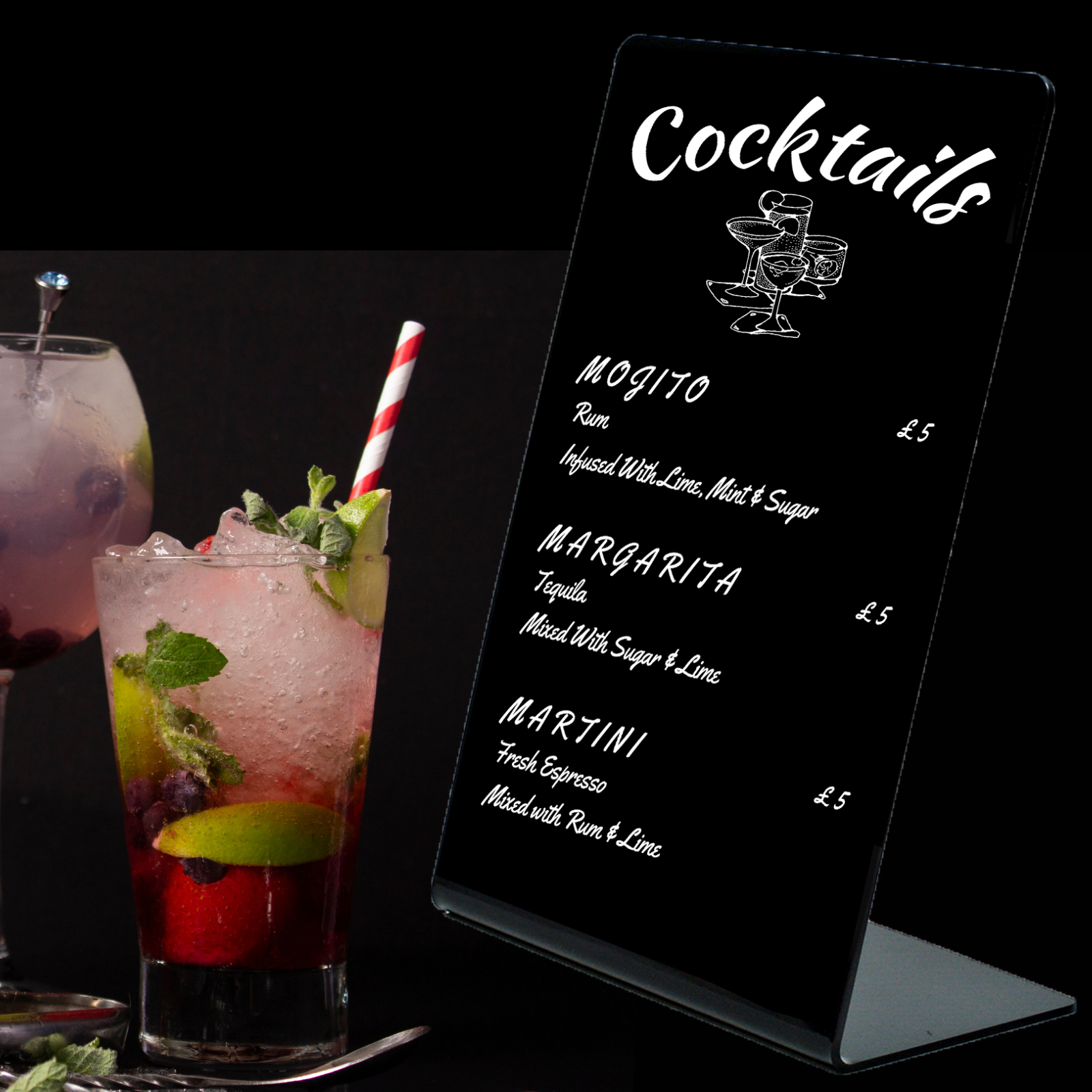 Counter Acrylic Menu/Poster Holders