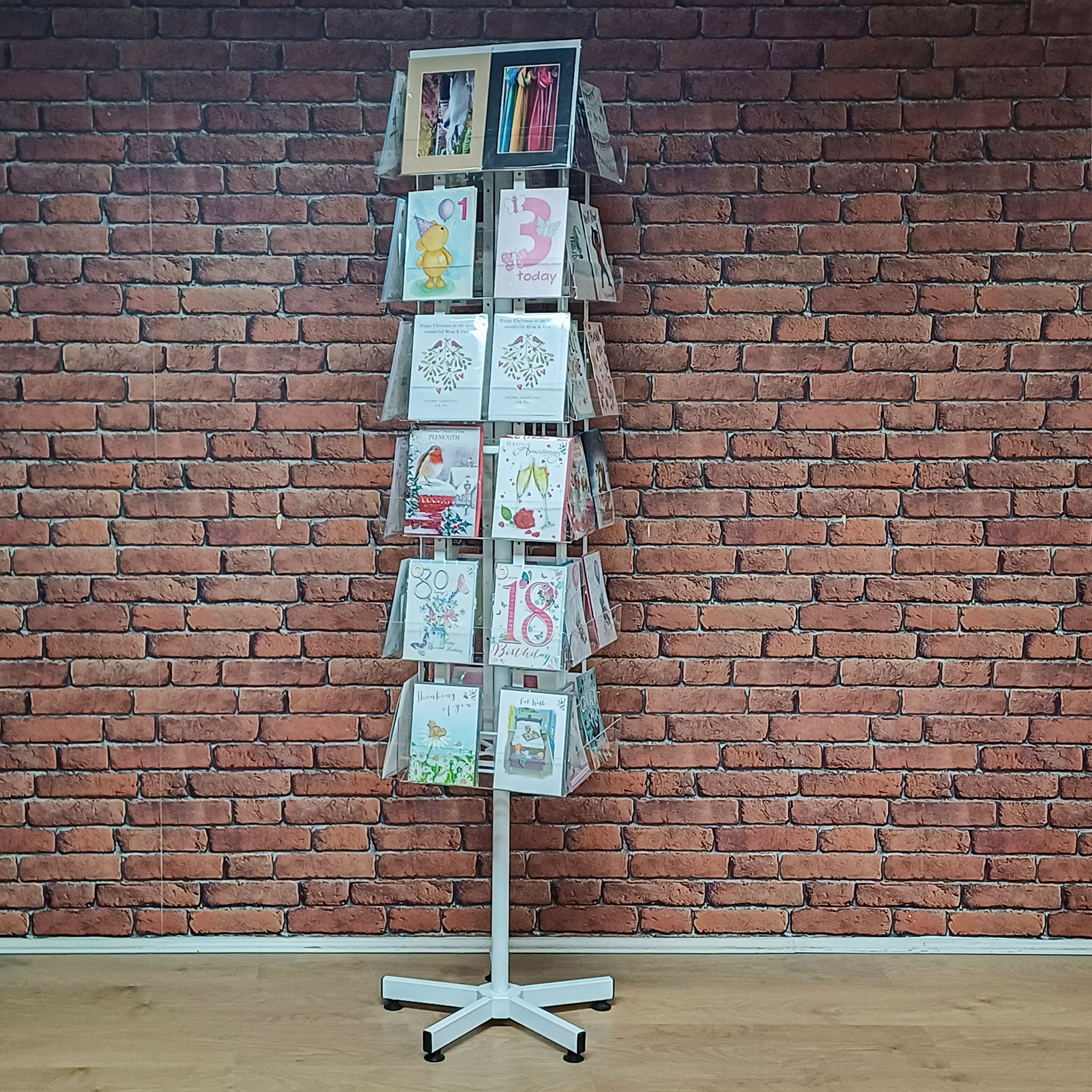 Card Stand - Premium 24 Acrylic Pocket Rotating Greeting Card Stand ...