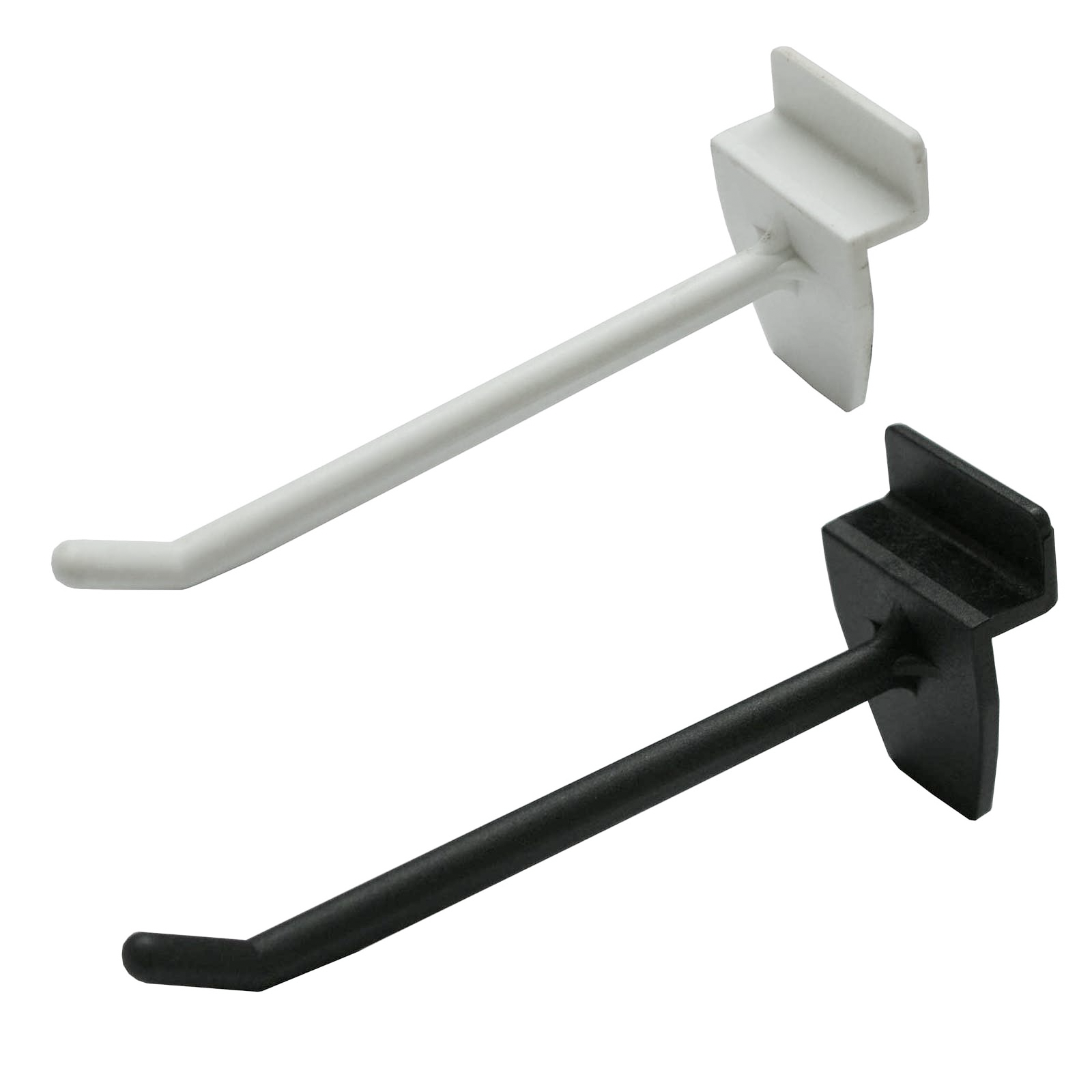 Slatwall Hooks - 100mm / 4inch Single Retail Shop Hooks in Black or ...