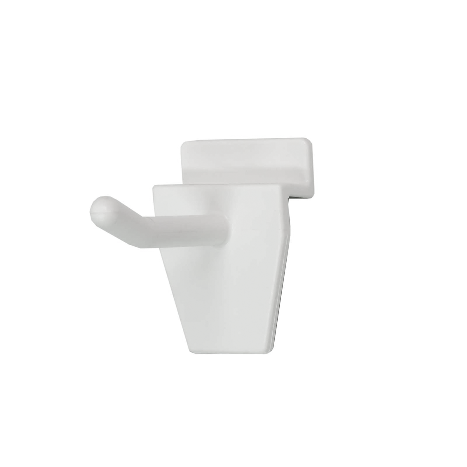 Slatwall Hooks - 40mm Single Retail Shop Hooks in White (DS58/W)