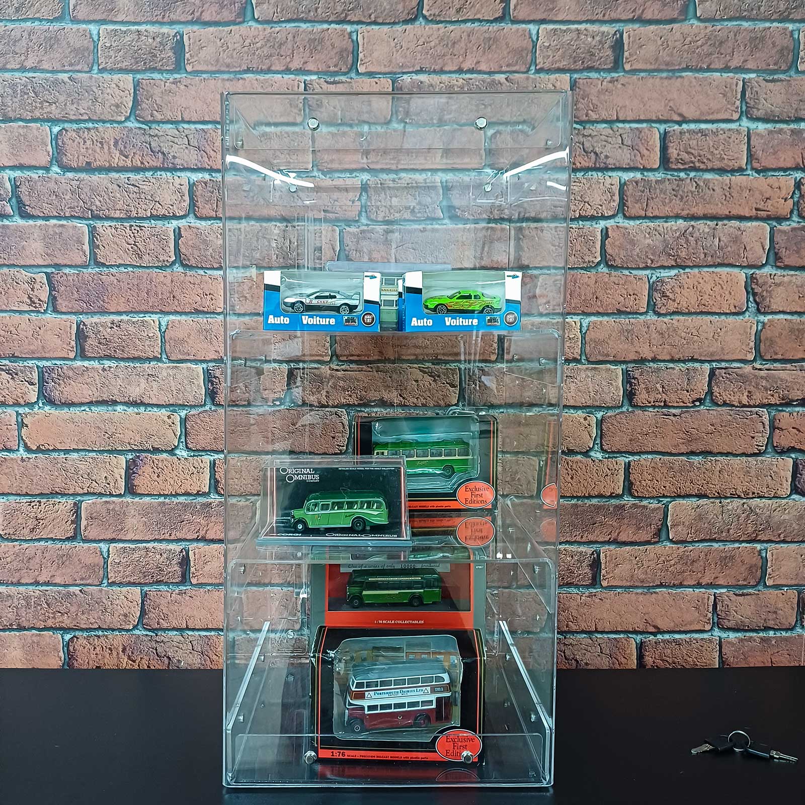 Counter Top 2 Shelf Lockable Display Cabinet Shop Display (DS600)