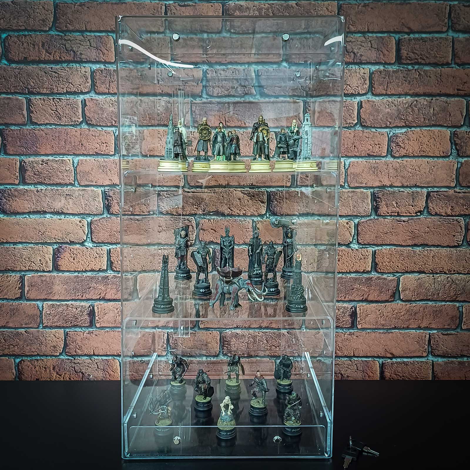 Counter Top 2 Shelf Lockable Display Cabinet Shop Display (DS600)