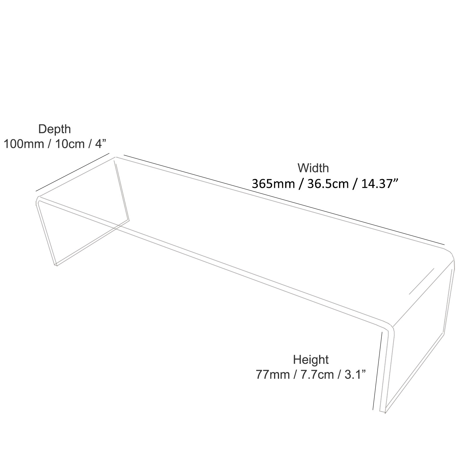 Acrylic Plinth - Display Risers to Fit Ikea Detolf Cabinet in 3 Colours ...