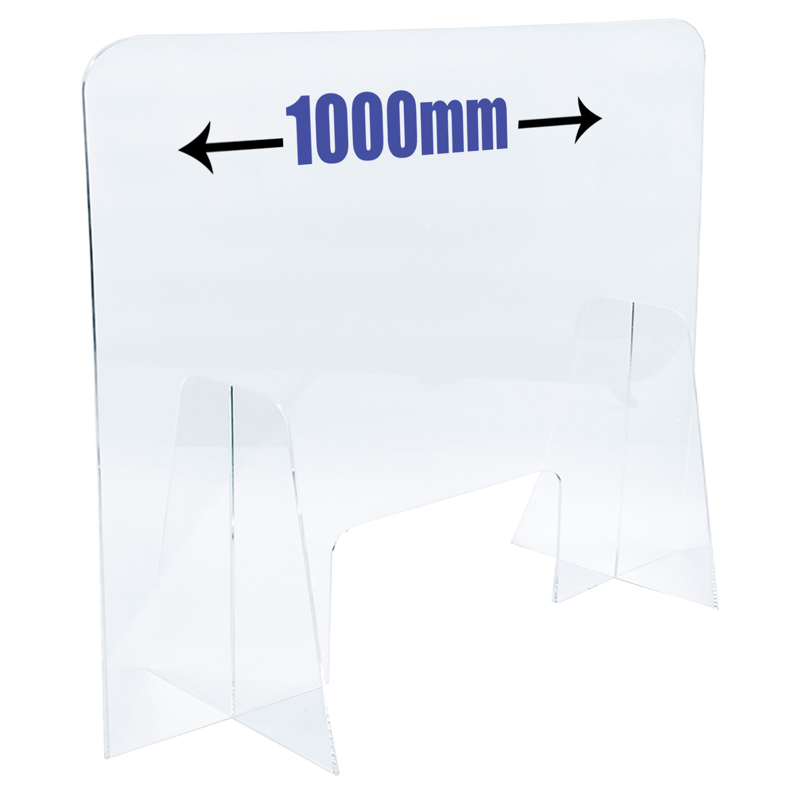 Sneeze Guard 3mm Acrylic Freestanding Checkout Tabletop Counter Cough ...
