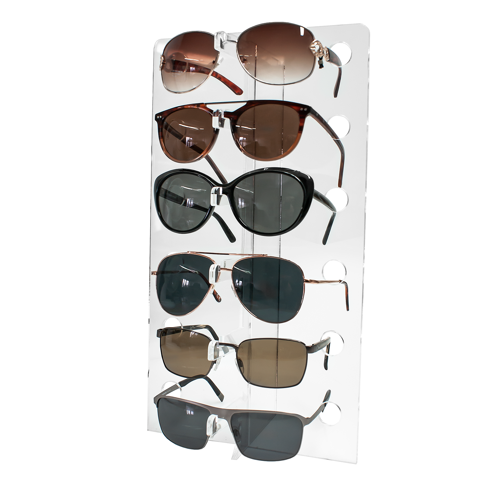 6 Tier Sunglasses Display - Freestanding Counter Acrylic Stand (DS98/C)