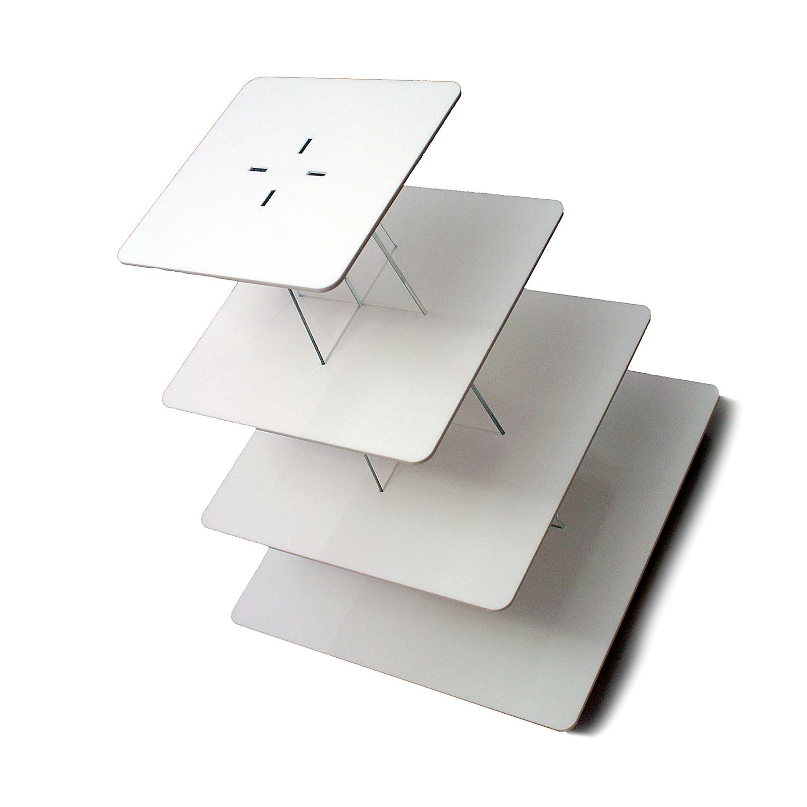 Acrylic Cupcake Counter Stand - Square 4 Tier (DSCS4SQ)