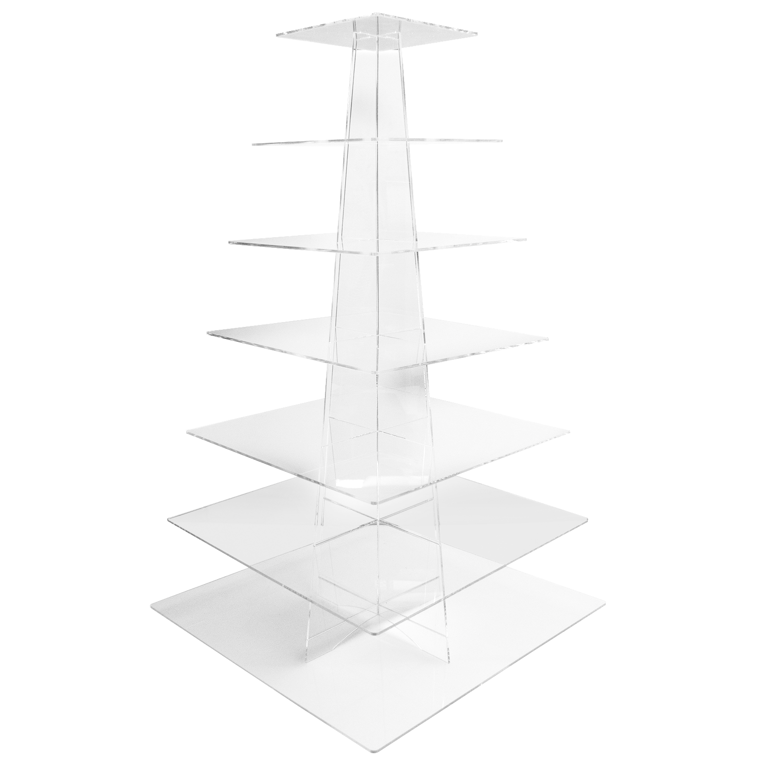 Acrylic Cupcake Counter Stand - Square 7 Tier (DSCS7SQC)