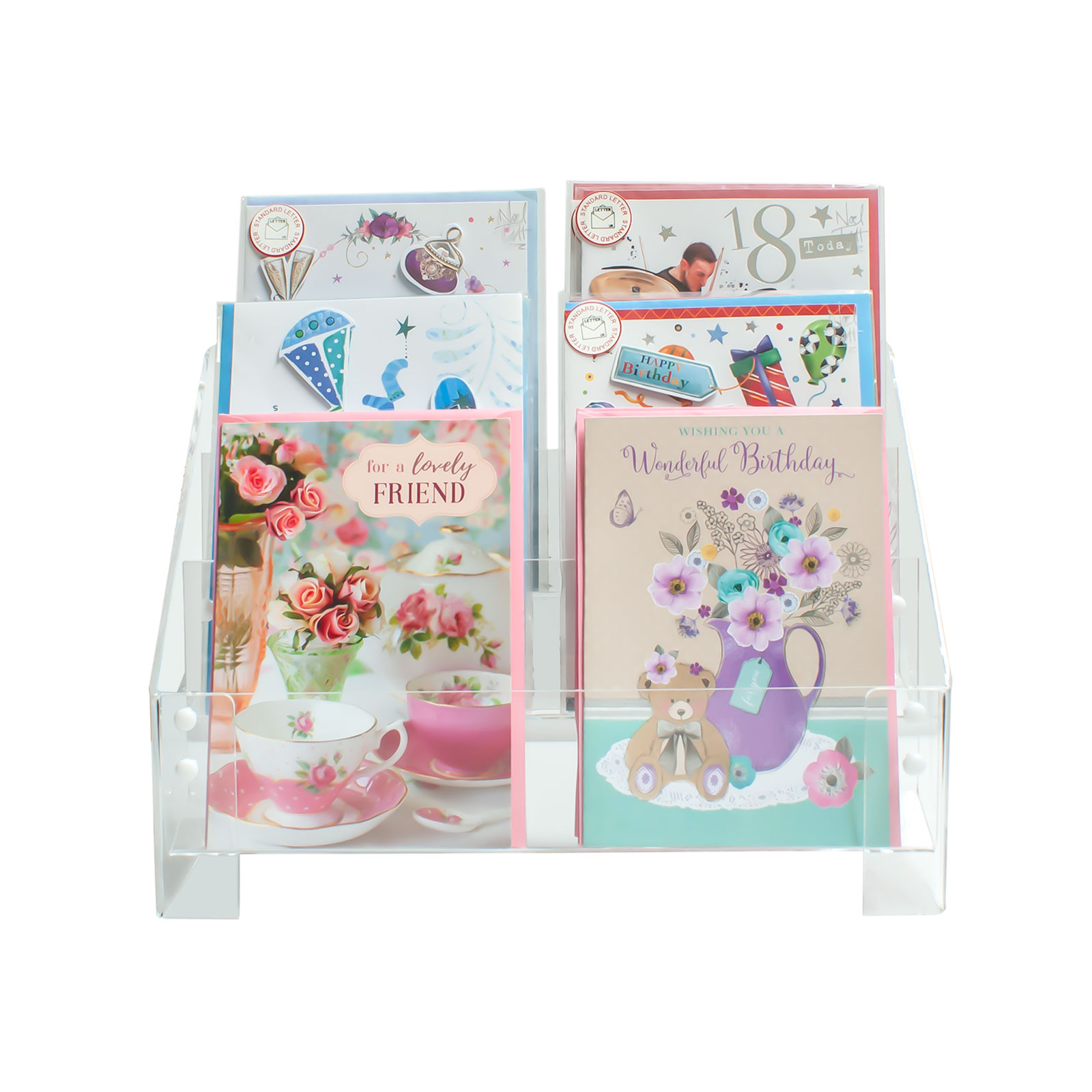 Greeting Card Rack - Universal Fit - 3 Tiers With Optional Header 300mm ...