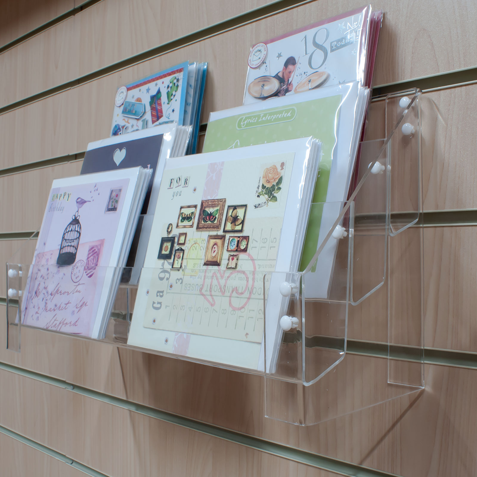Greeting Card Rack - Universal Fit - 3 Tiers With Optional Header 300mm ...