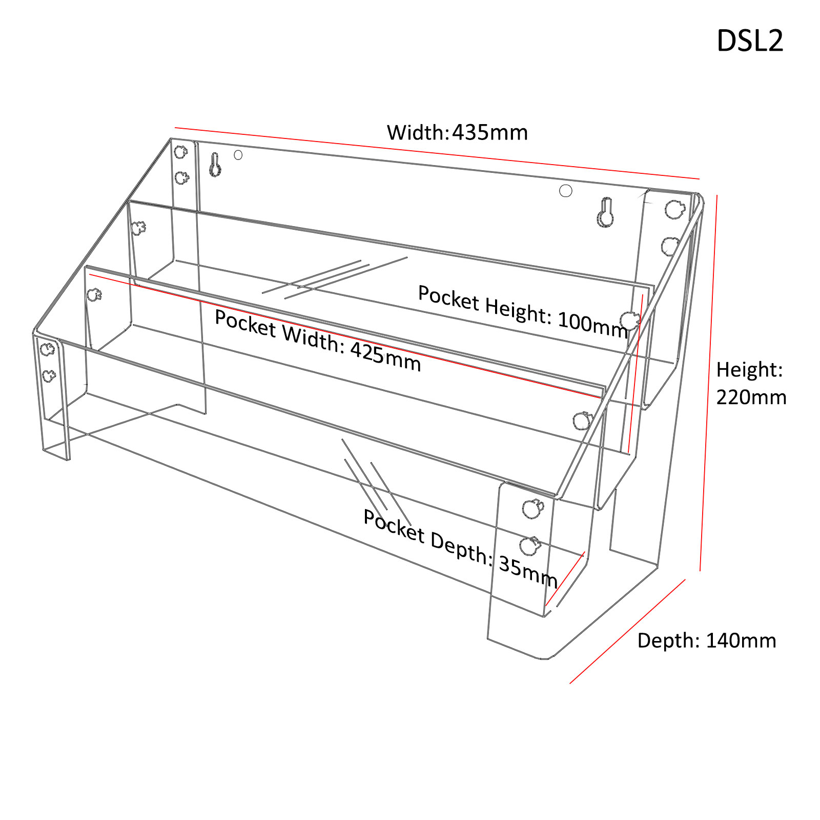 Greeting Card Rack - Universal Fit - 3 Tiers With Optional Header 600mm ...
