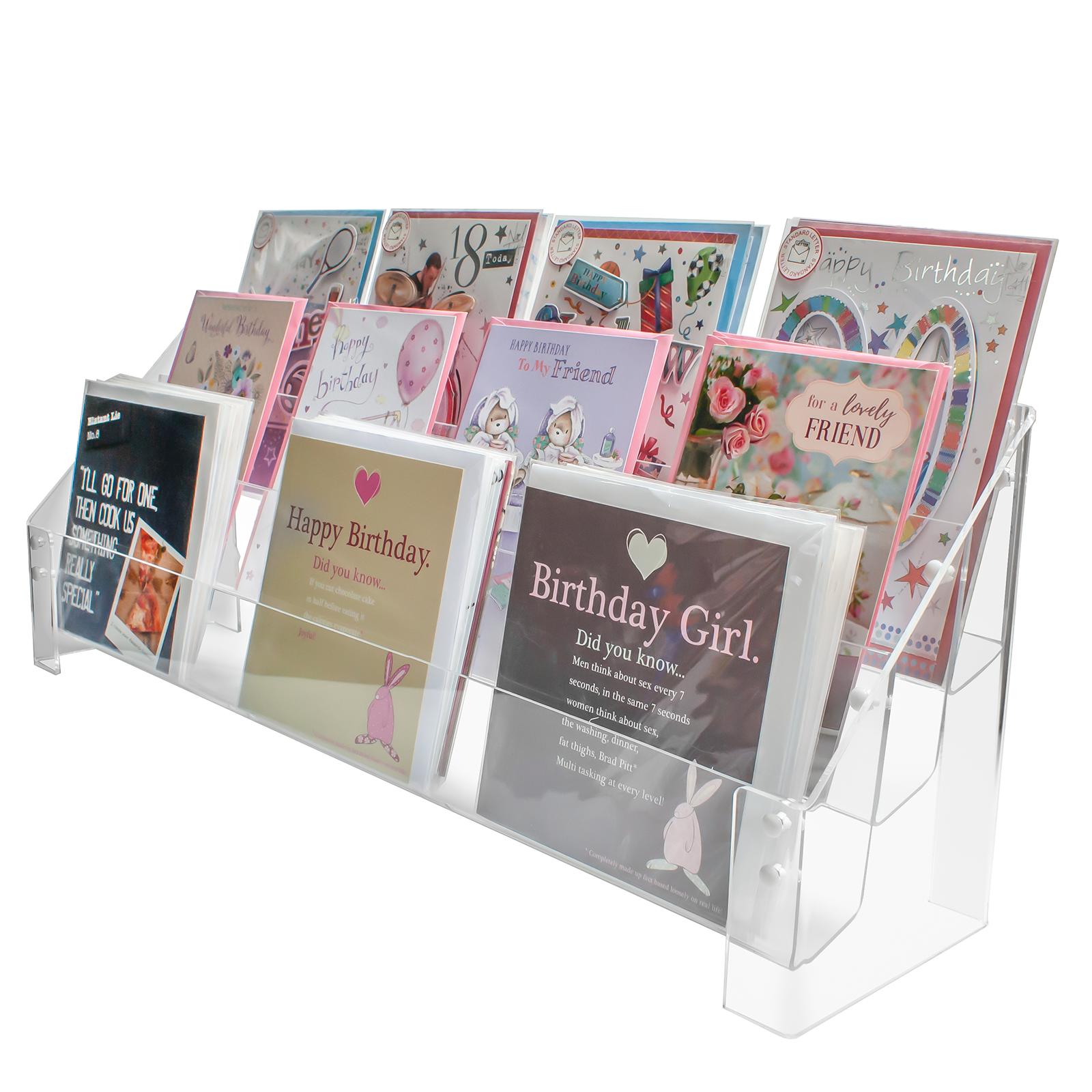 Greeting Card Rack - Universal Fit - 3 Tiers With Optional Header 600mm ...