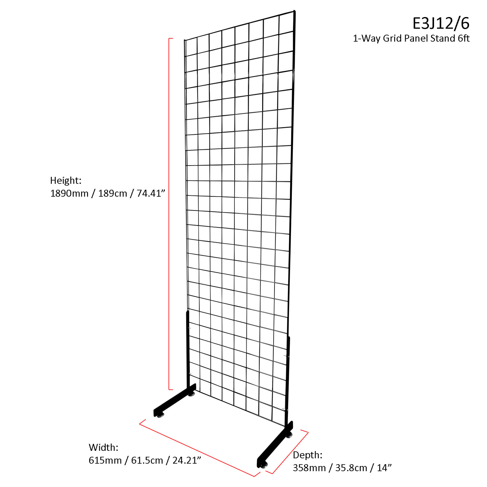 Grid Panel - 1 Way Floor Standing Chrome Display Retail Shop Fittings ...