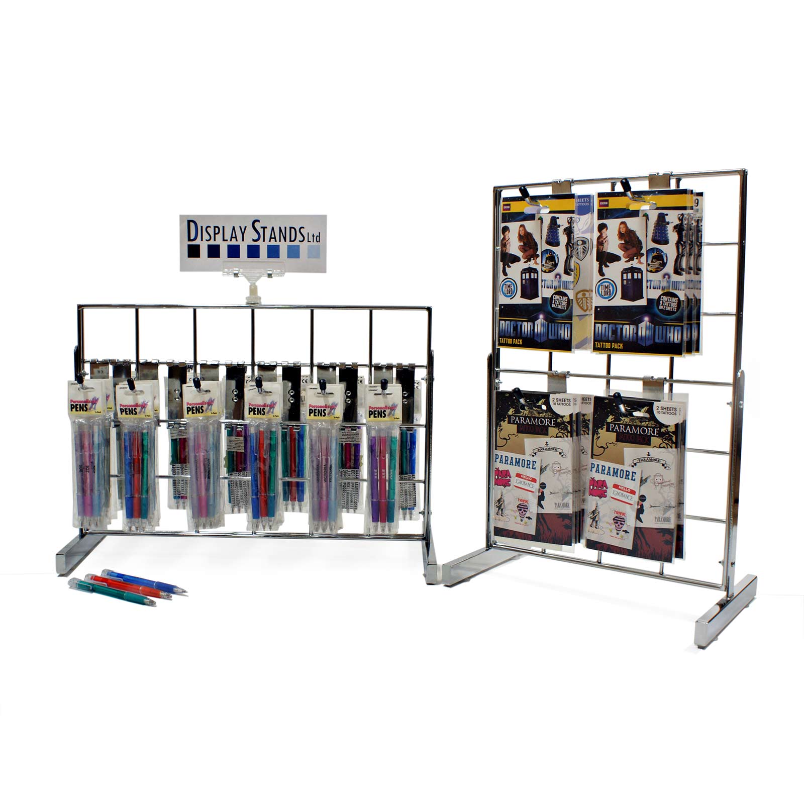 Grid Panel Counter Standing 2 Way Display in Chrome (E3MINI)