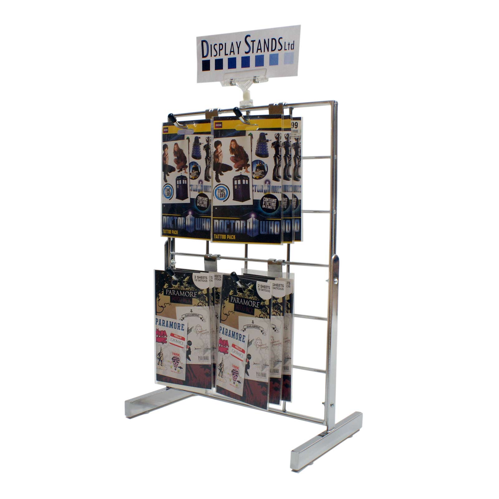 Grid Panel Counter Standing 2 Way Display in Chrome (E3MINI)