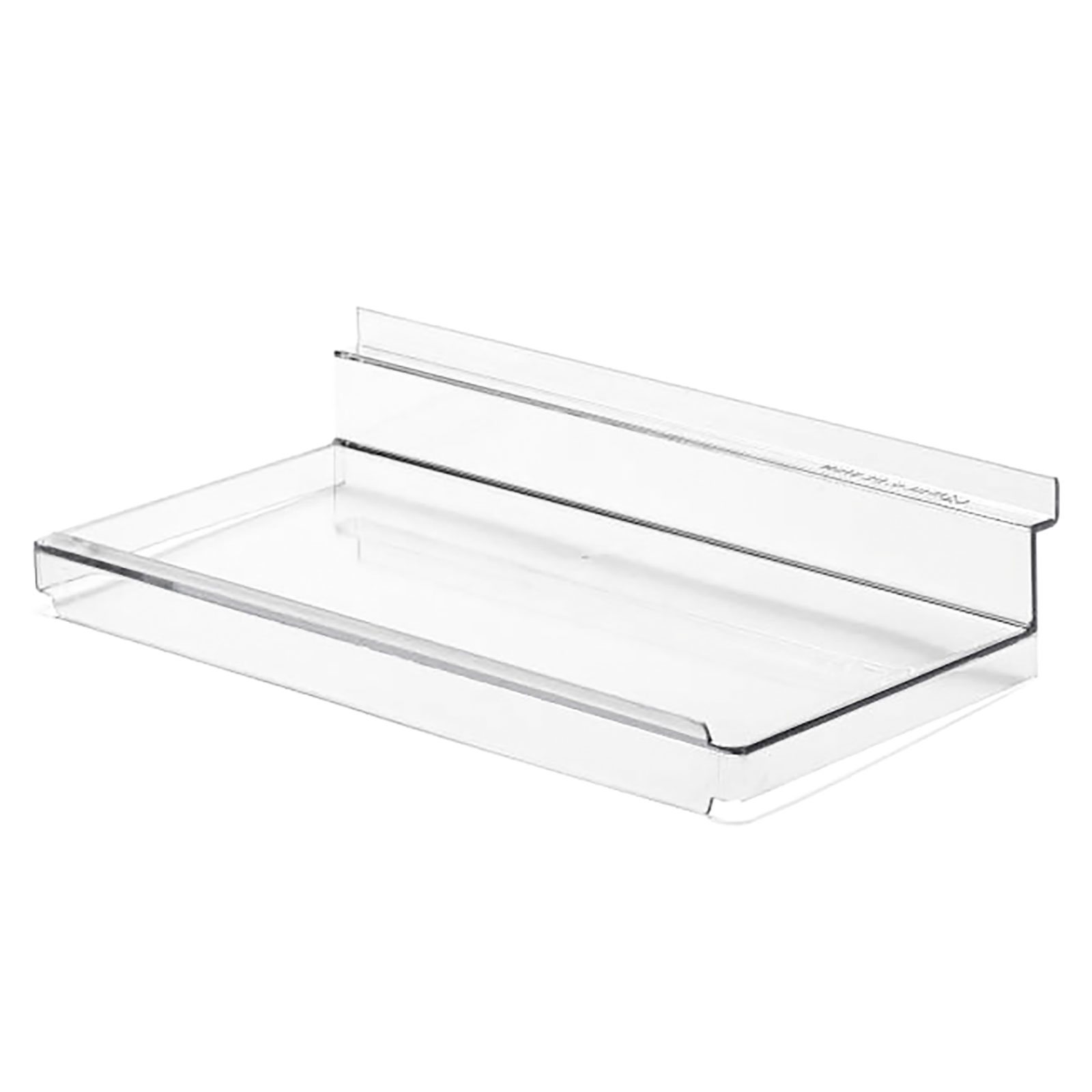 Slatwall Flat Tray With Front Lip 250mm Wide x 125mm Deep - Clear ...