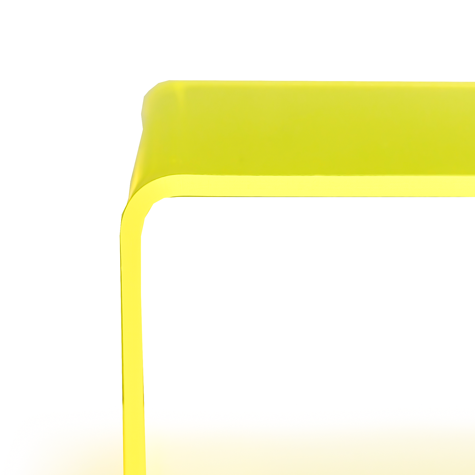 Neon Yellow Acrylic Plinth - 200x100x100mm Display Bridge Riser for ...