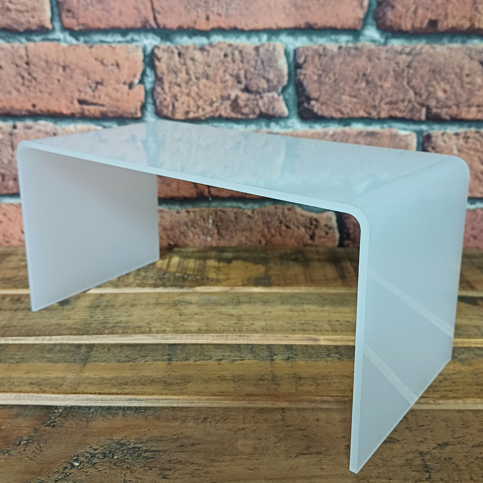 Opaque White Acrylic Plinth - 200x100x100mm Display Bridge Riser for ...