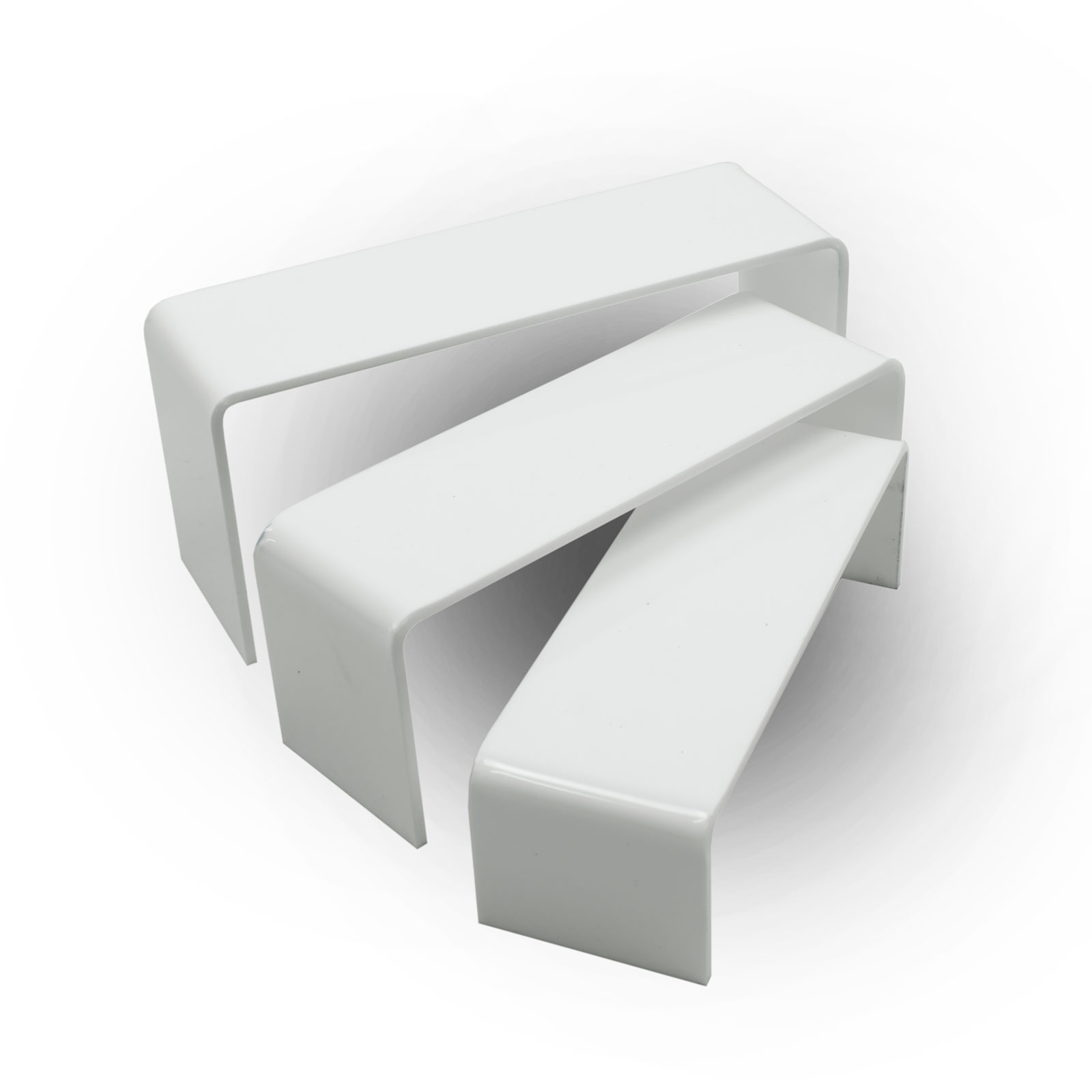 Acrylic Plinths - Set of 3 Nesting Risers for Shop Counter Display in 4 ...