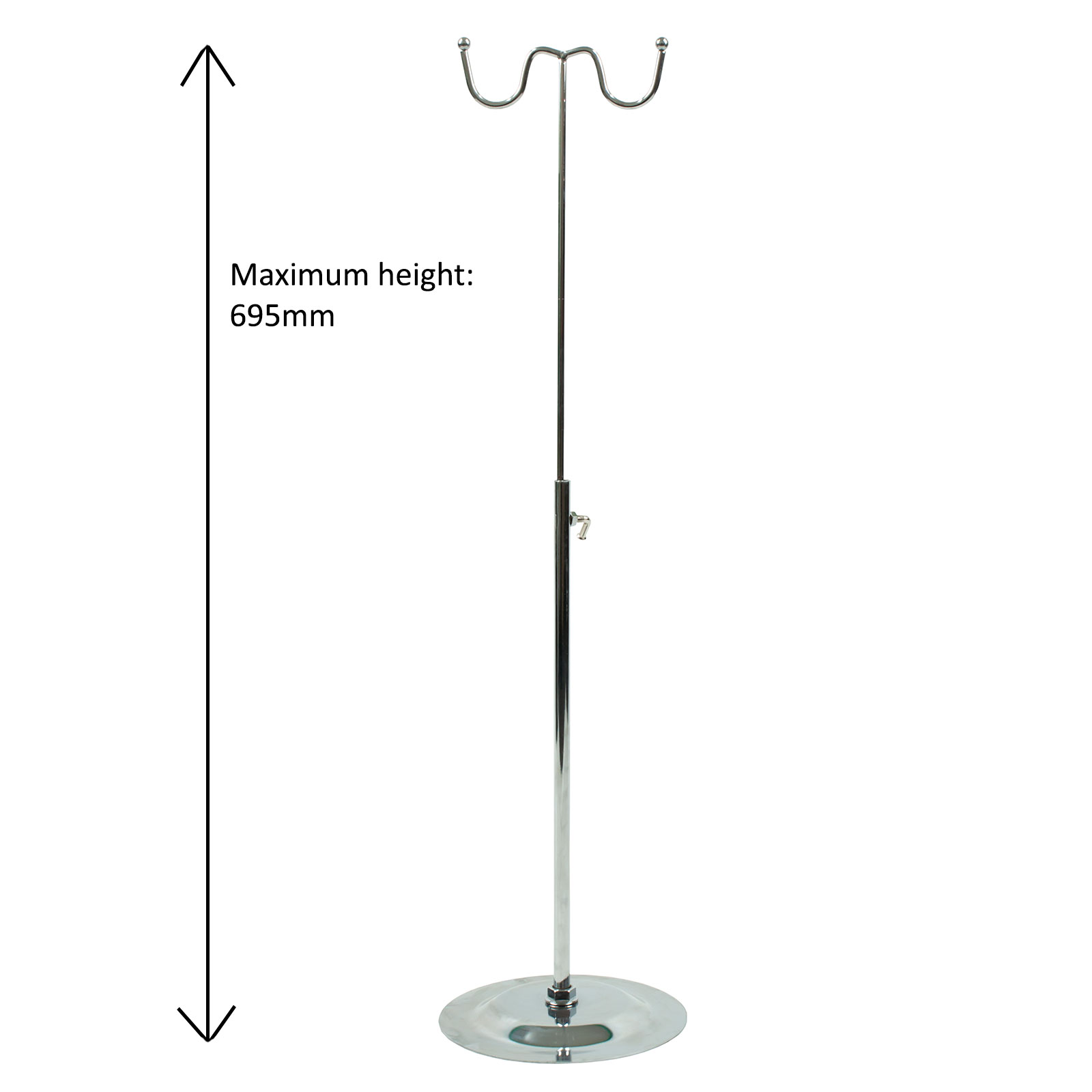 Handbag Display - 2 Arm Hanger - Counter Unit in Chrome for Handbags ...