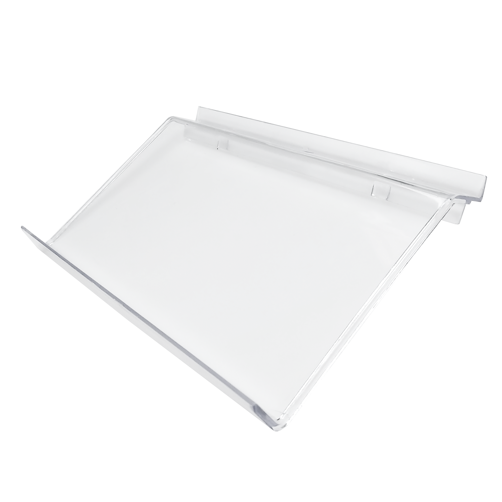 Acrylic Slatwall Sloping Shelf Shelving - 240mm x 123mm (G228)