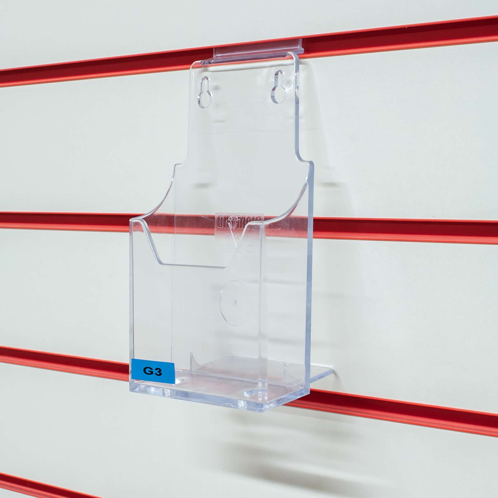 Brochure Holder - DL Single Pocket Dispenser - Slatwall or Counter Use (G3)