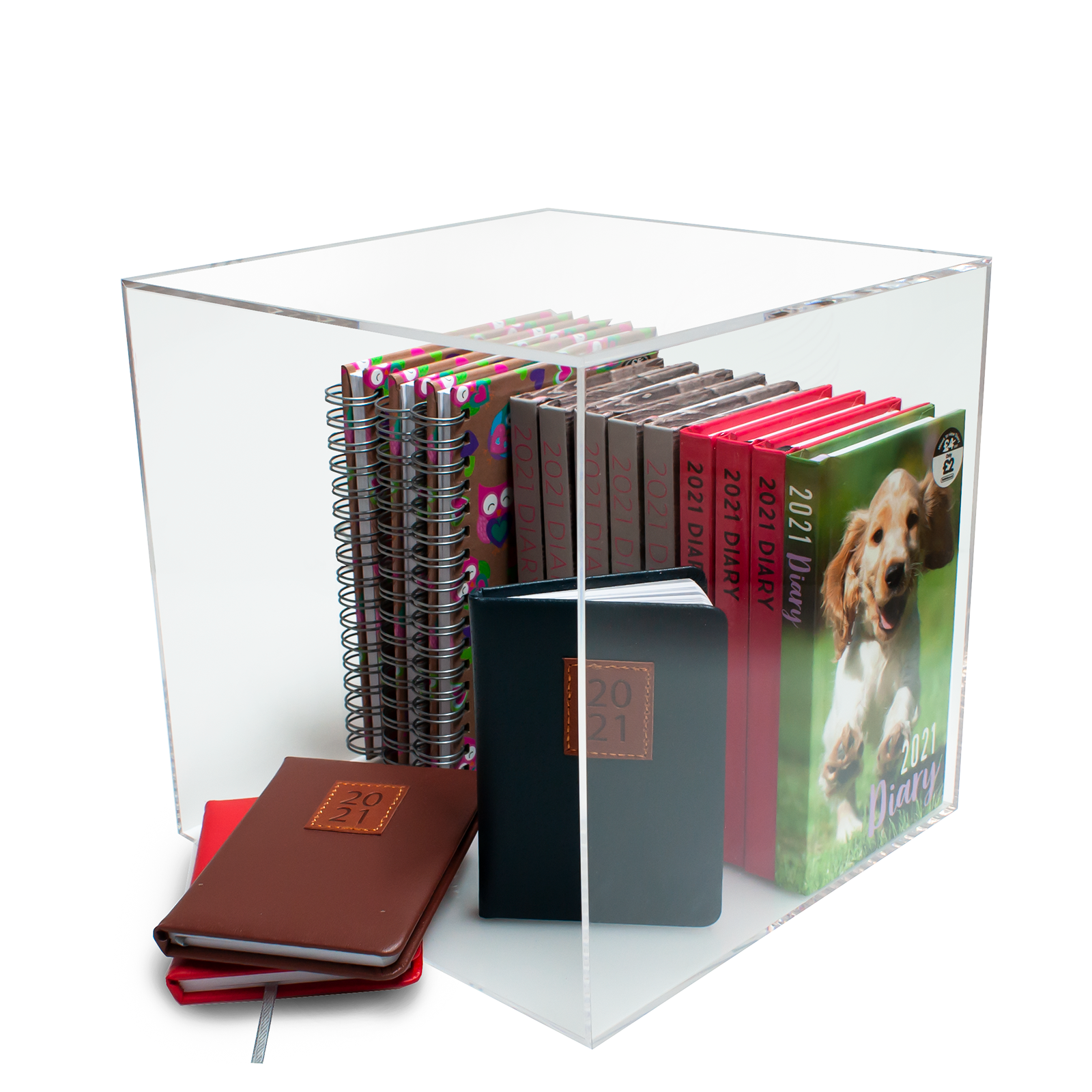 Acrylic Cube - 5 Sided Retail Dispenser in 3 Sizes (G92/G93/G94)