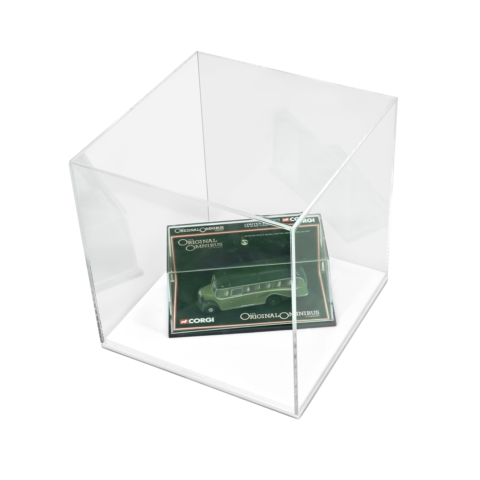 Acrylic Cube Display Case with Plinth - Trophy, Collectables 200mm (DS52)