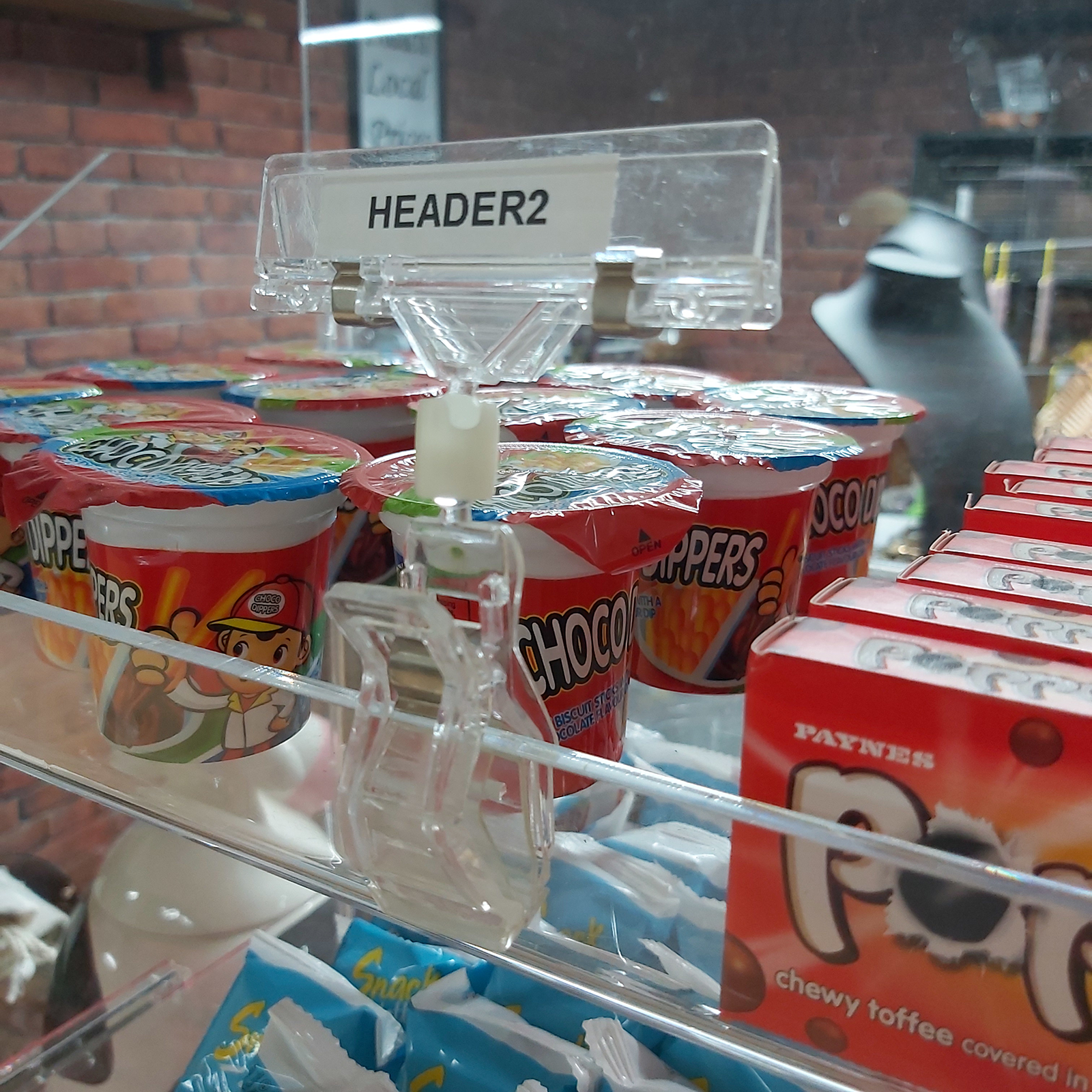 Advertising Pricing Rotating POS Sign Tube Clip 80mm (HEADER2)