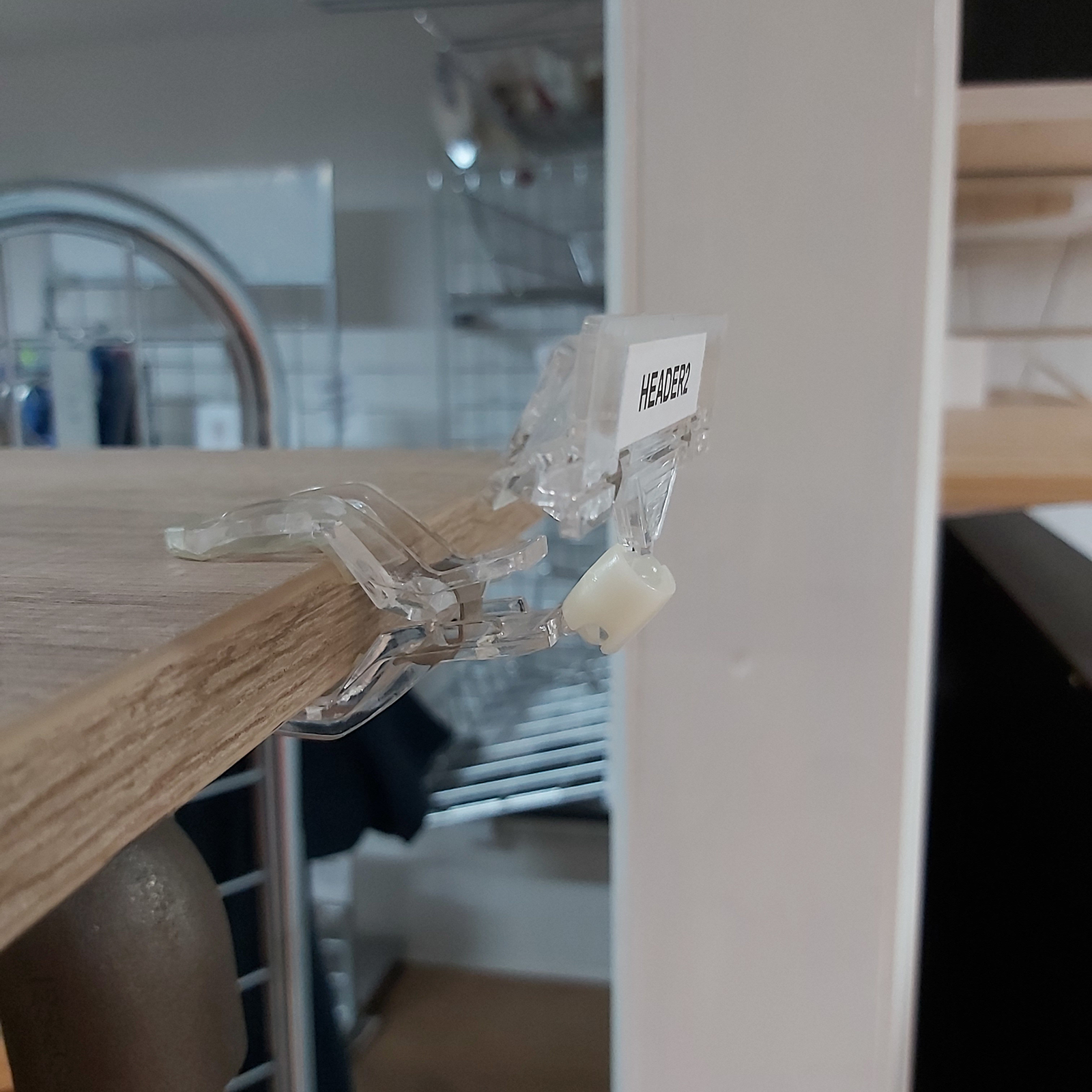 Advertising Pricing Rotating POS Sign Tube Clip 80mm (HEADER2)