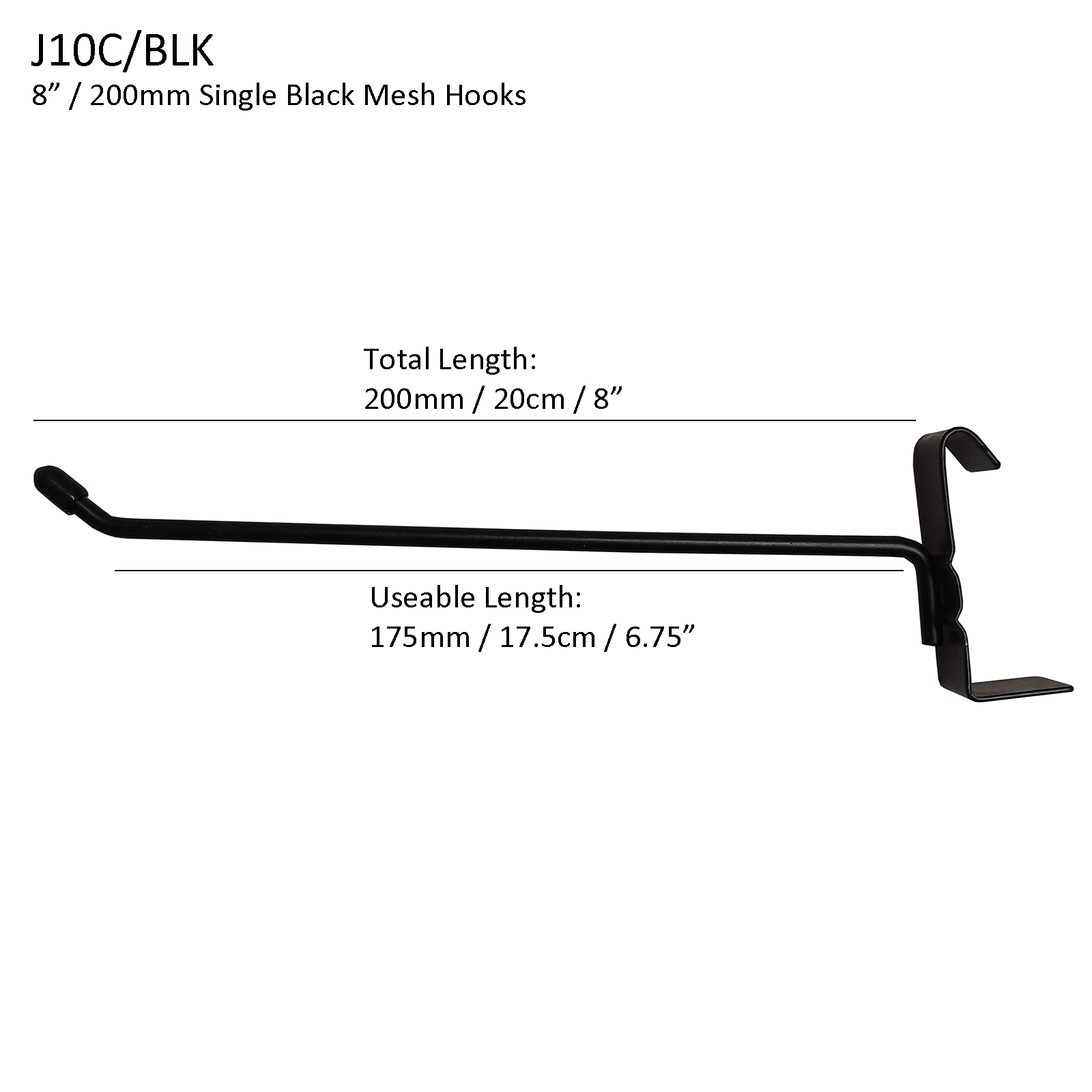 Mesh Hooks - Single Prong For Wire Mesh Panel Retail Shop Display ...
