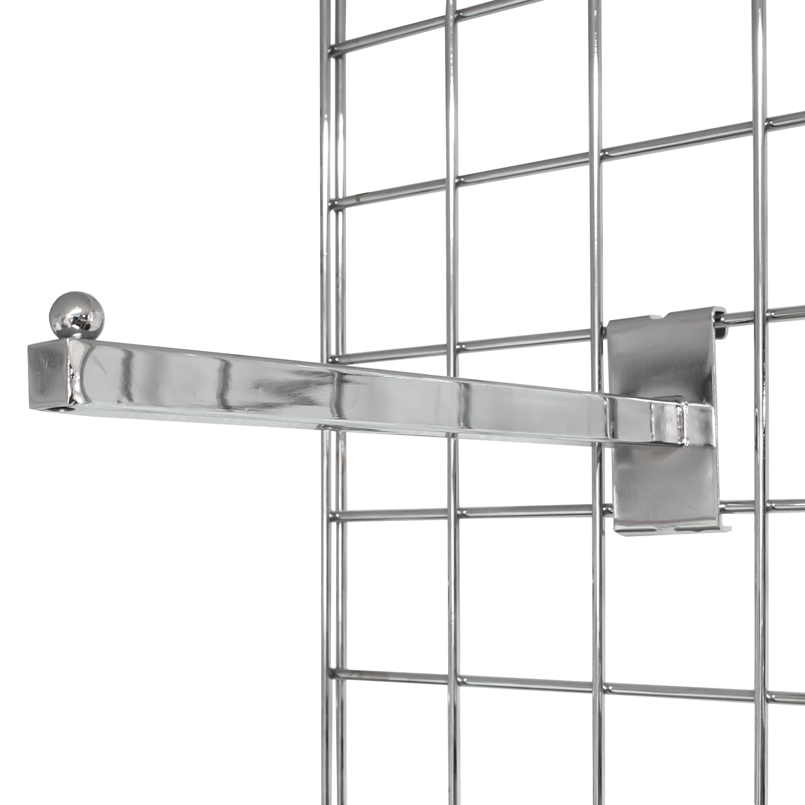 Grid Panel Straight Arm to Fit Gridwall in Chrome (J30)