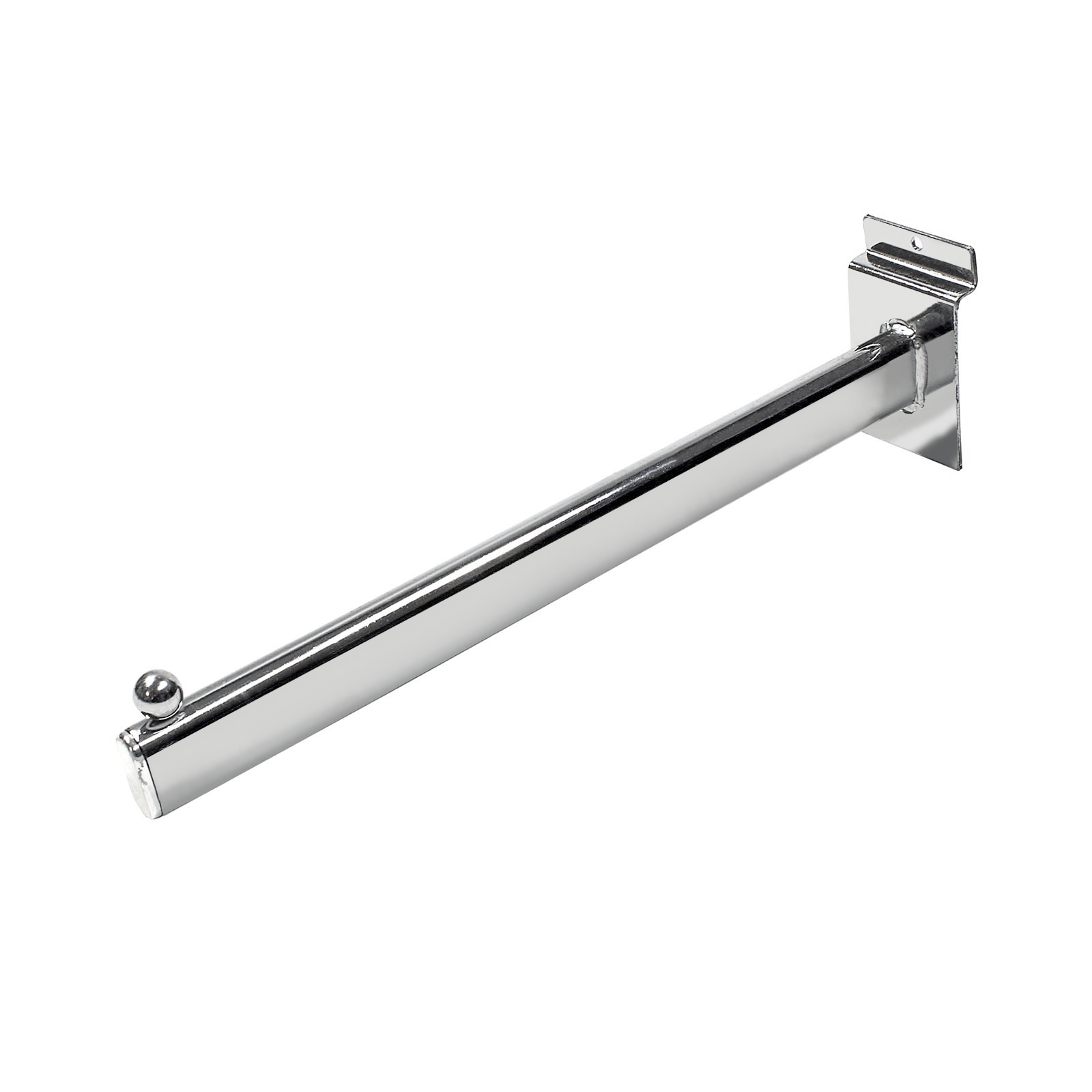 Slatwall Straight Hanging Arm in Chrome (J34)